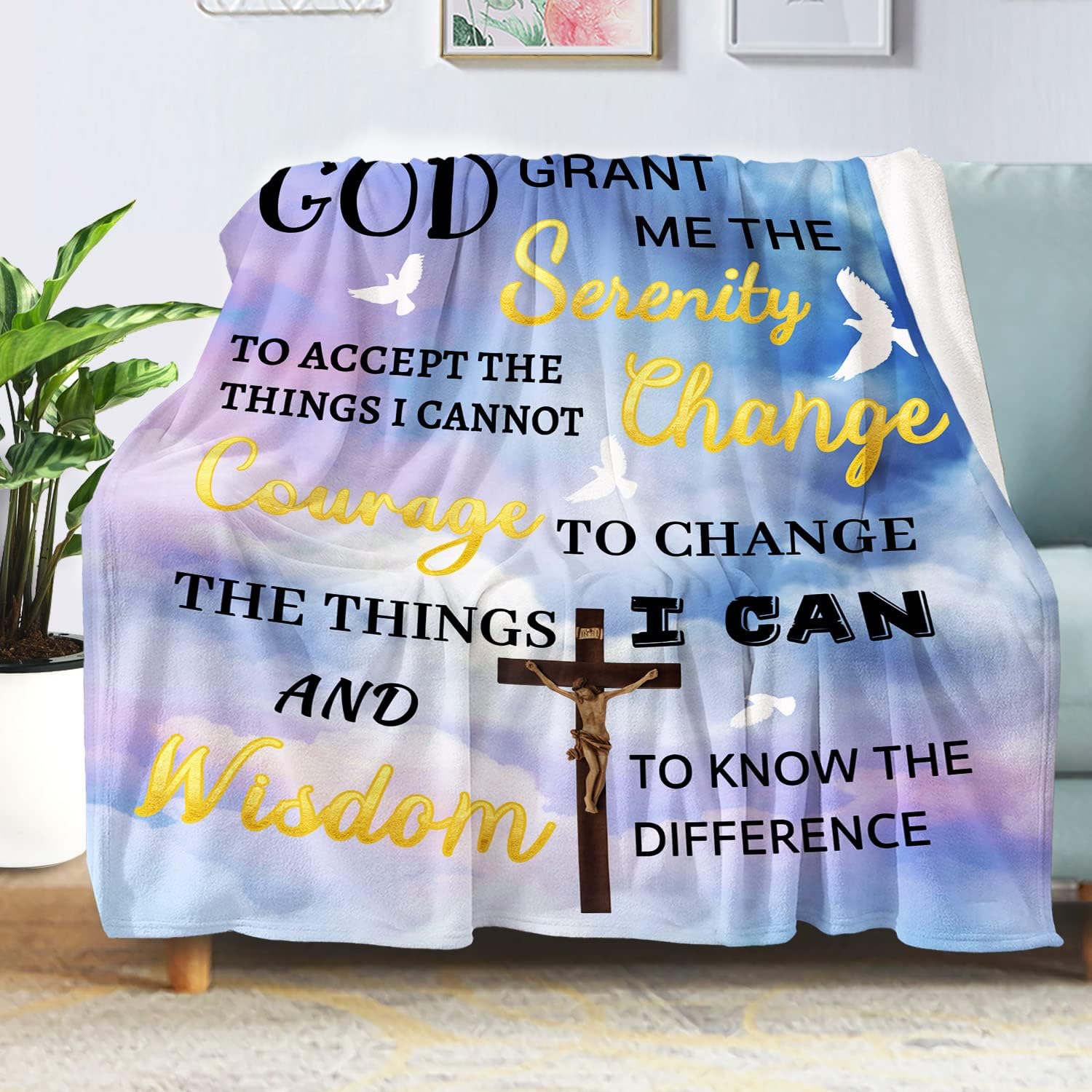 Christian Gifts for Women Faith Religious Throw Blanket Warm Soft ...