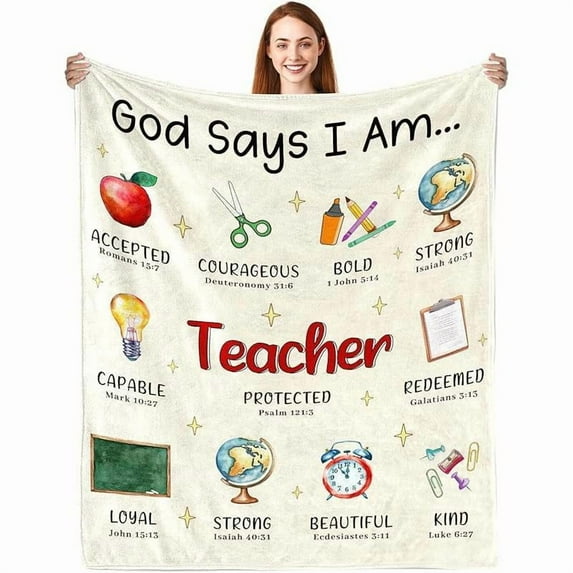 Christian Gifts for Women, God Says I Am Throw Blanket, Inspirational ...