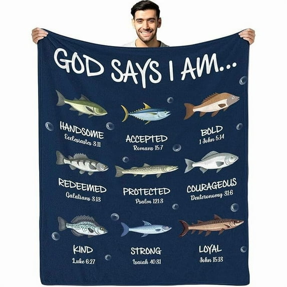Christian Gifts for Women, God Says I Am Throw Blanket, Inspirational ...