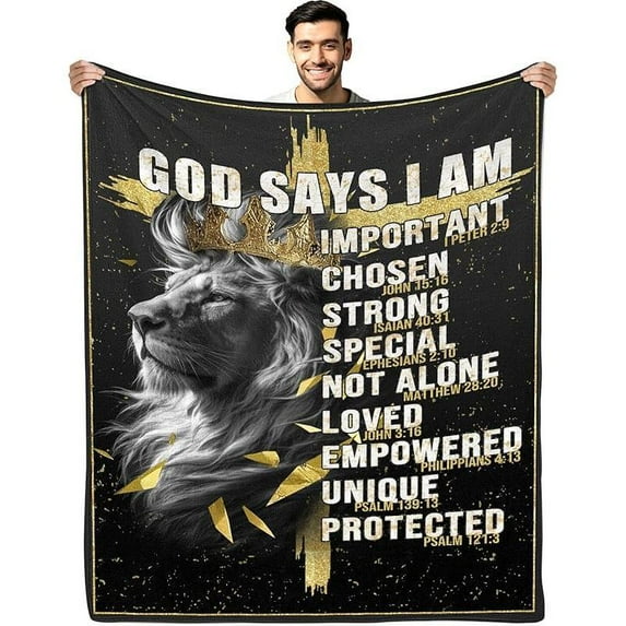 Christian Gifts for Women, God Says I Am Throw Blanket, Inspirational ...