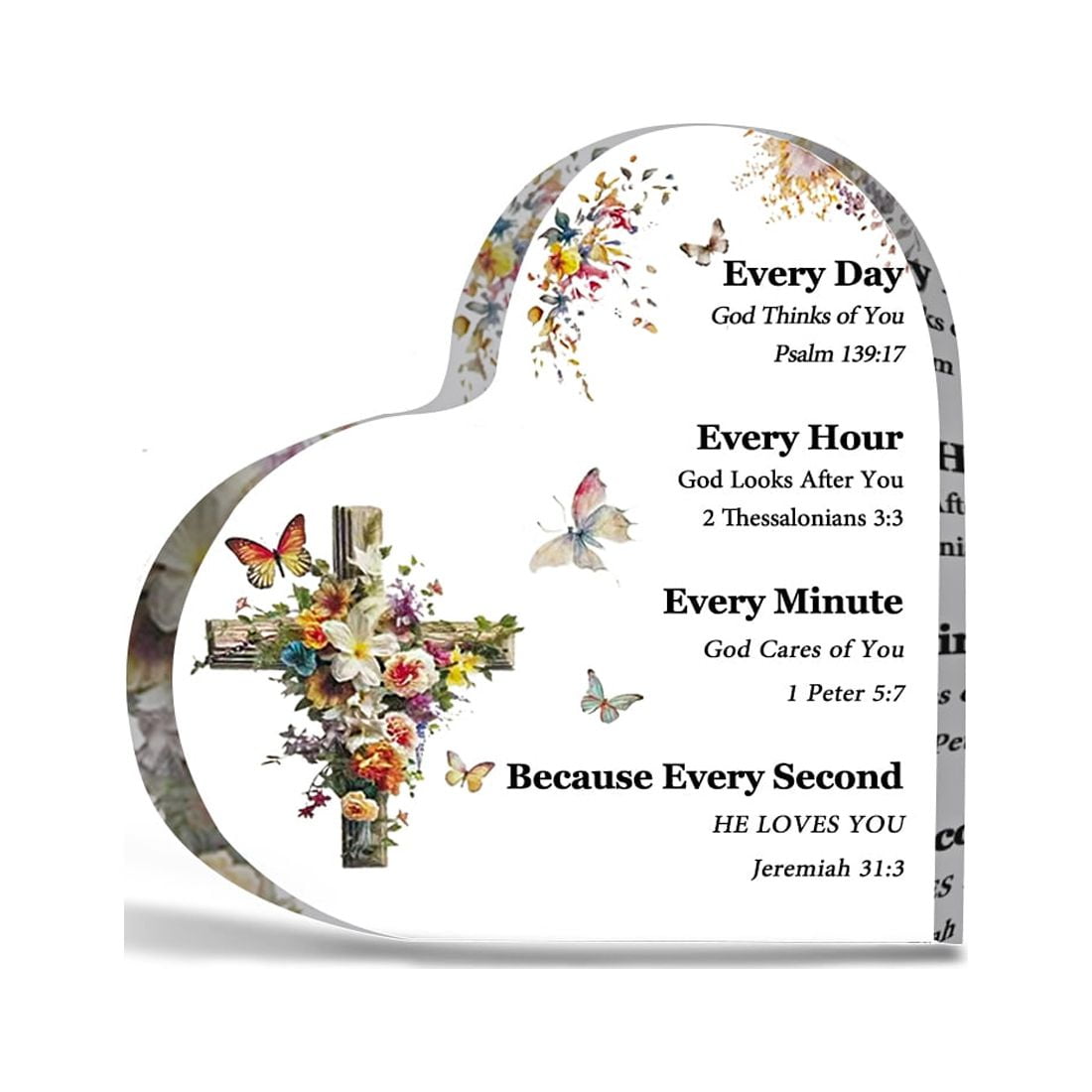 Christian Gifts for Women, Faith-Inspired Acrylic Heart Paperweight ...