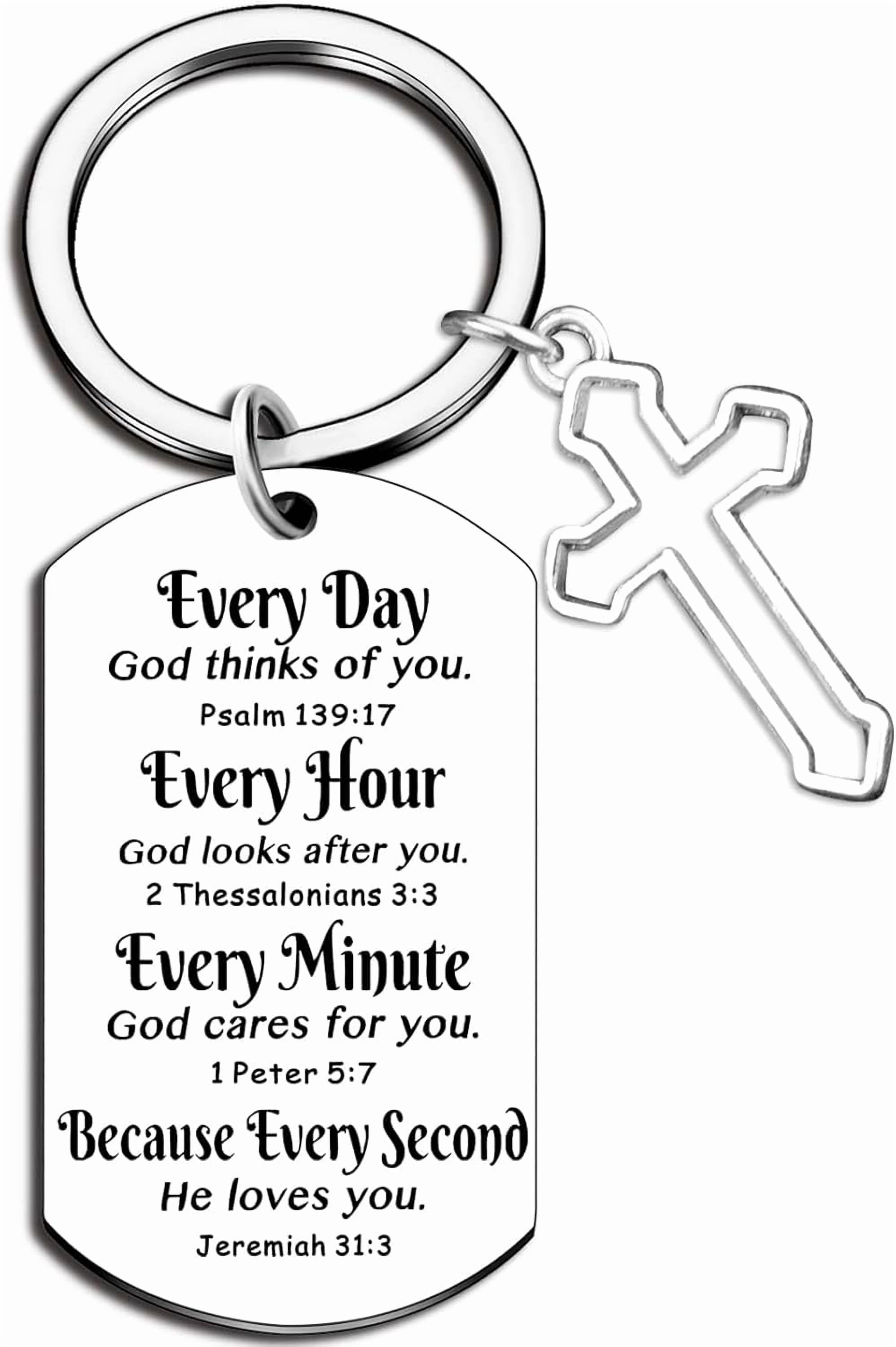 Christian Gifts for Women Men Cross Christian Keychain Accessories for ...