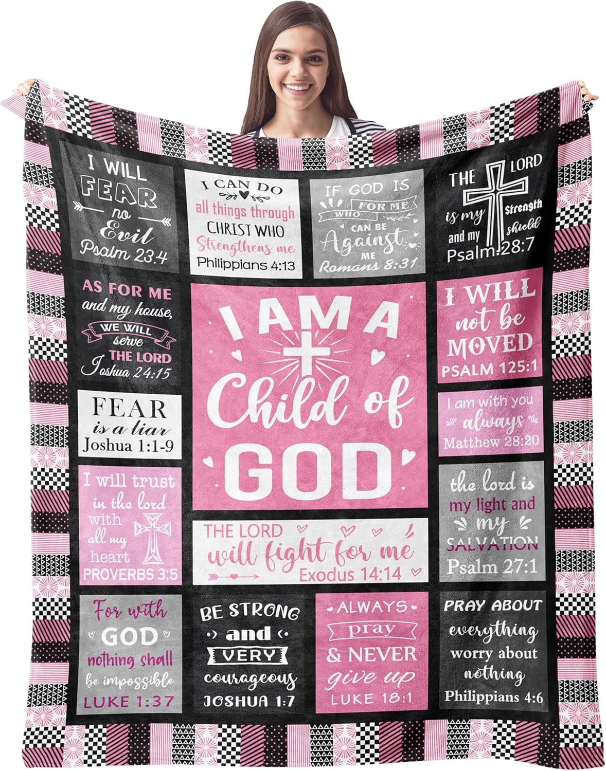 Christian Gifts for Women Throw Blanket - I Am a Child of God Blankets ...