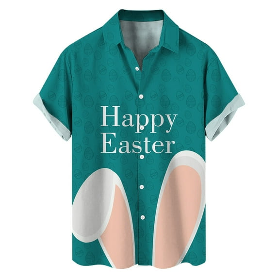 Christian Gifts for Men Cute Rabbit Print Short Sleeve Mens Spring ...