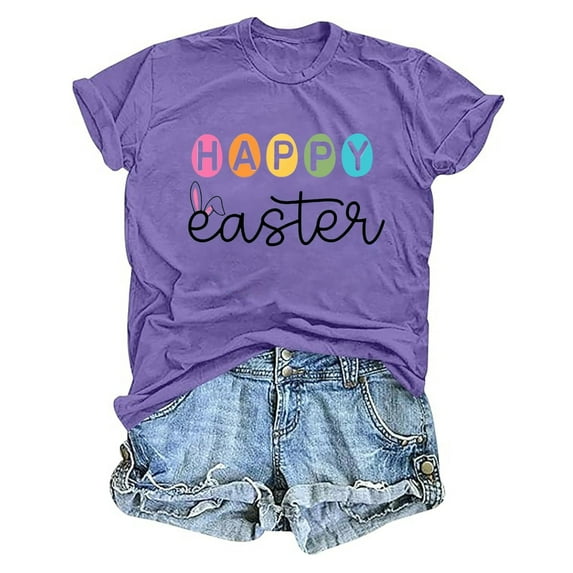 Christian Gifts for Women Fashion Alphabet Print Round Neck Short ...