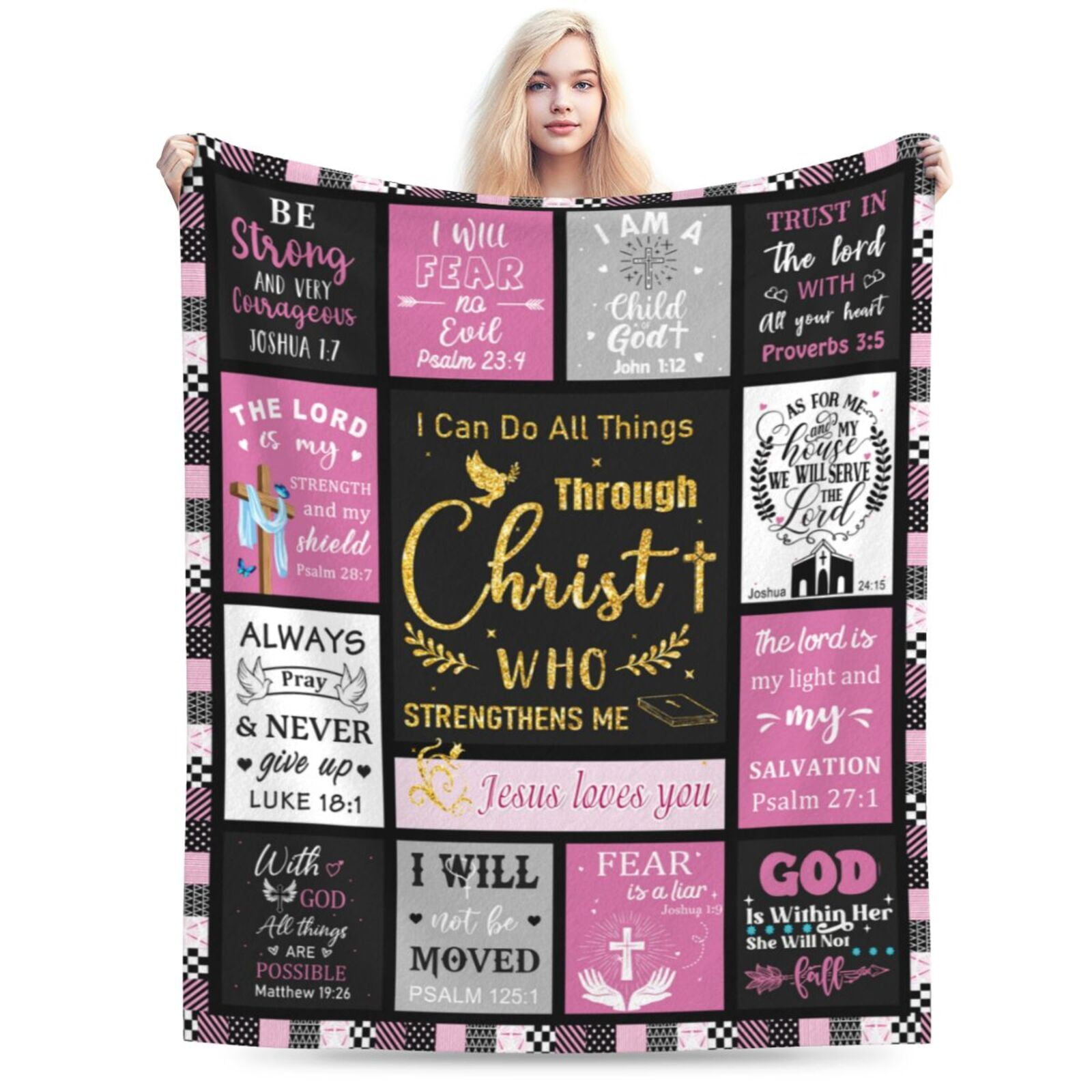Christian Gifts for Women,Soft Flannel Bible Verse Scripture Religious ...