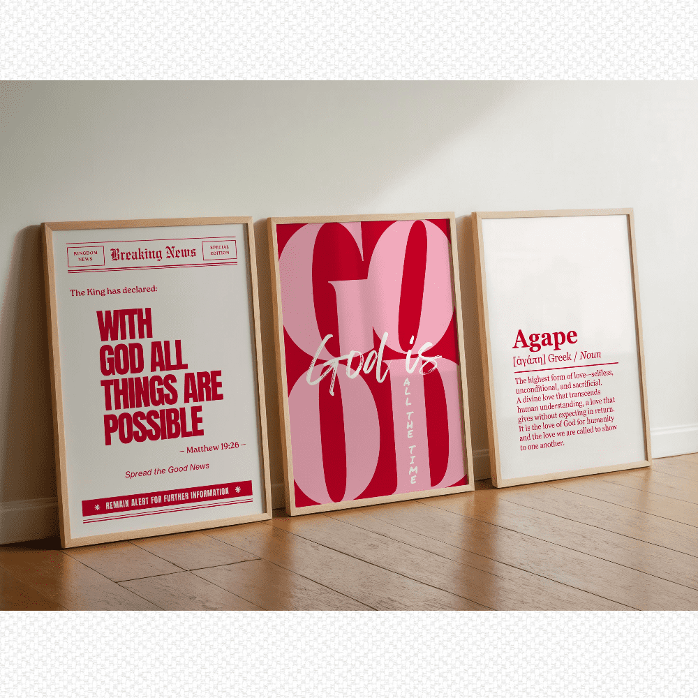 Christian God Is Good Agape Love Poster Prints, Poster Only - Walmart.com