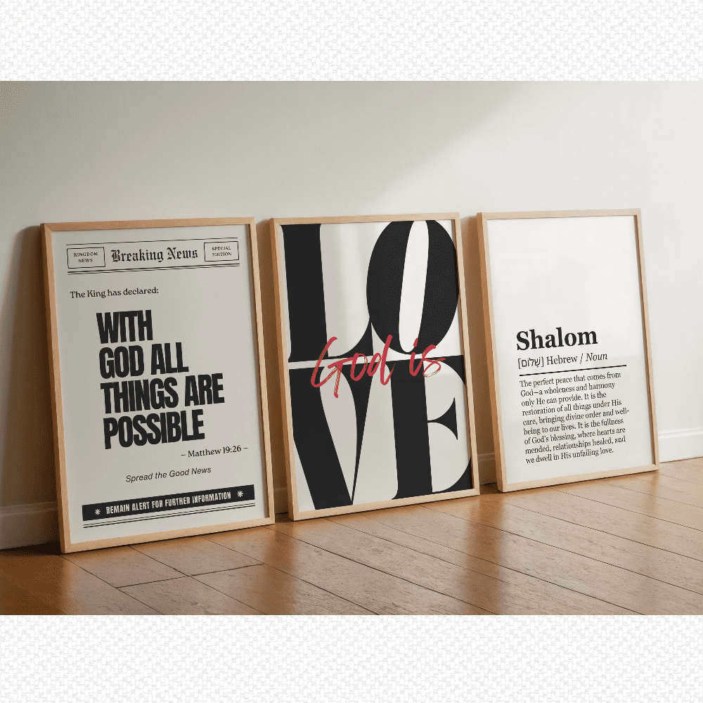 Christian God Is Love Shalom Poster Prints, Stretched Canvas - Walmart.com
