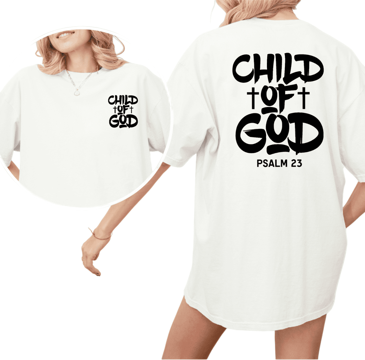 Christian God Religious Faith Text and pattern Casual Comfort Fashion ...