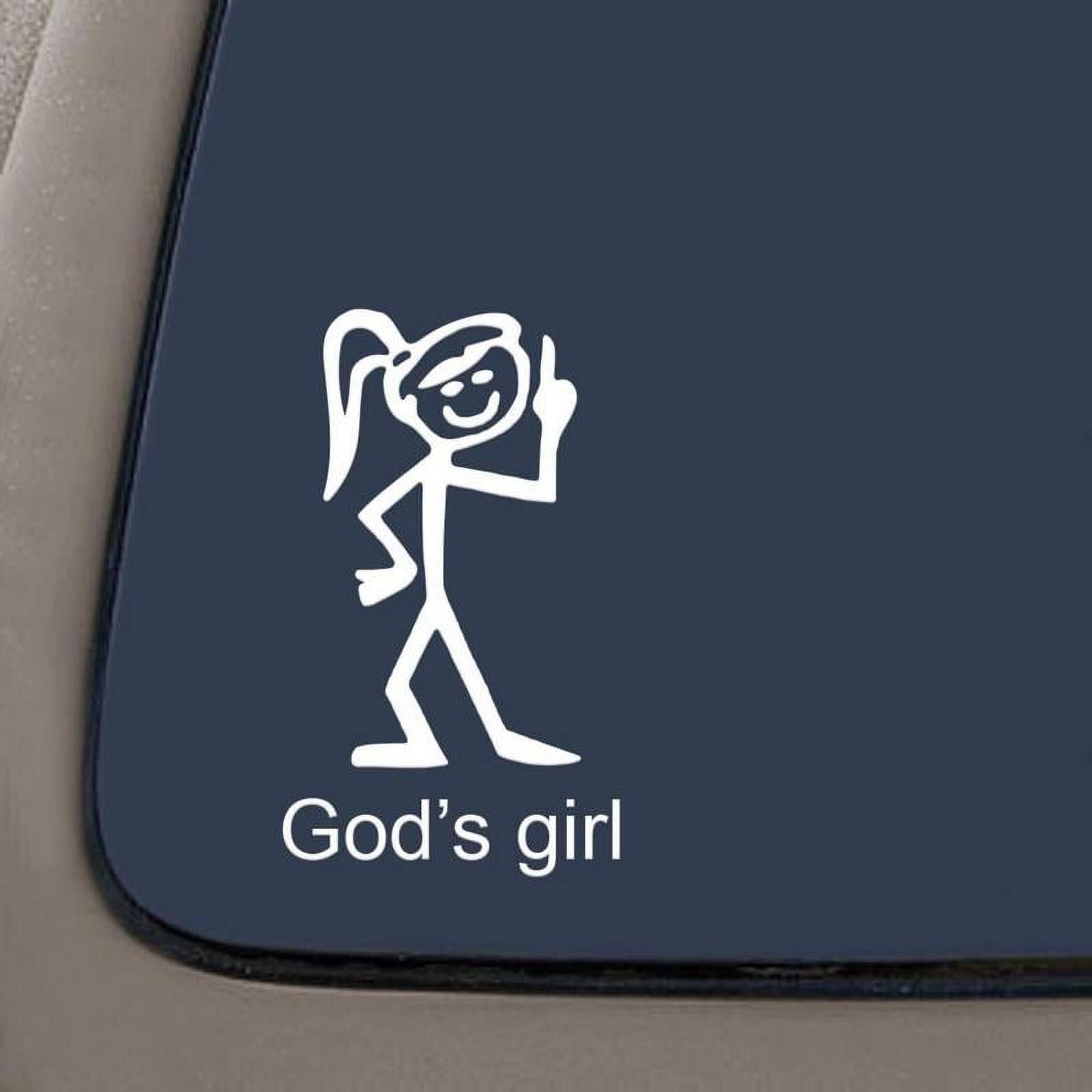 Christian Gods Girl White Decal Car Truck Window Sticker | 6" | Car ...