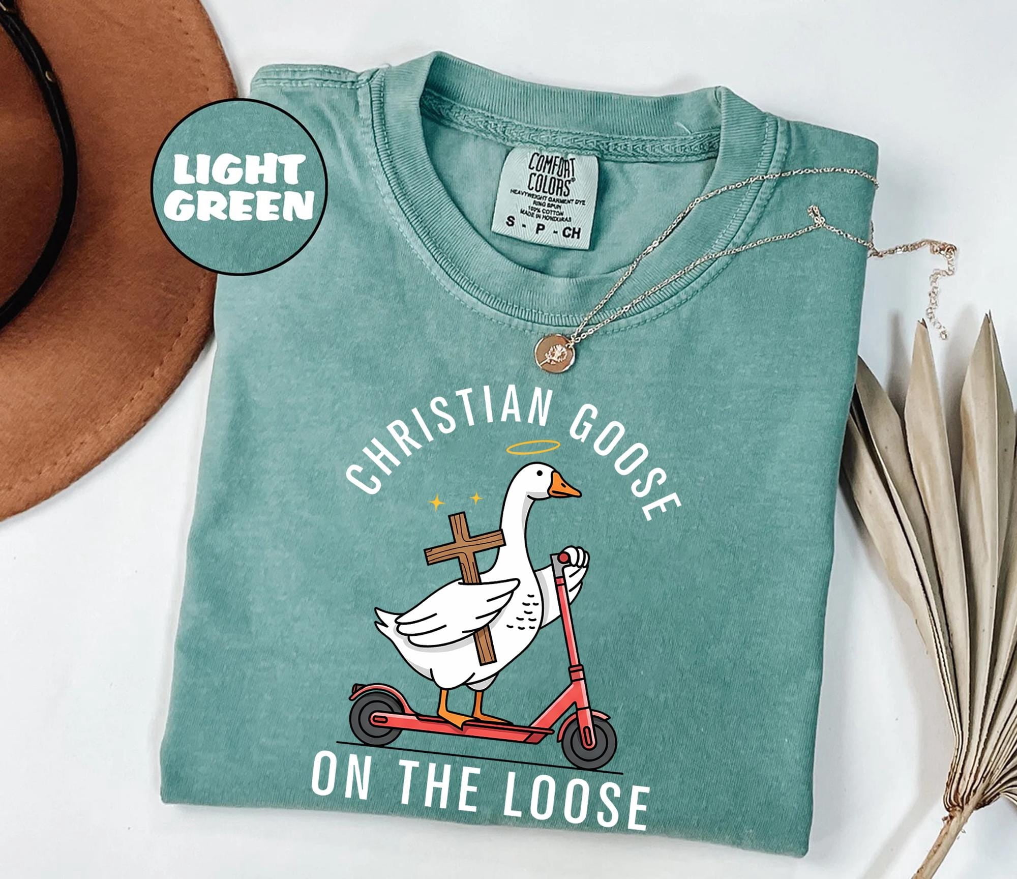 Christian Goose on the Loose T-Shirt, Funny Christian Religious T-Shirt ...