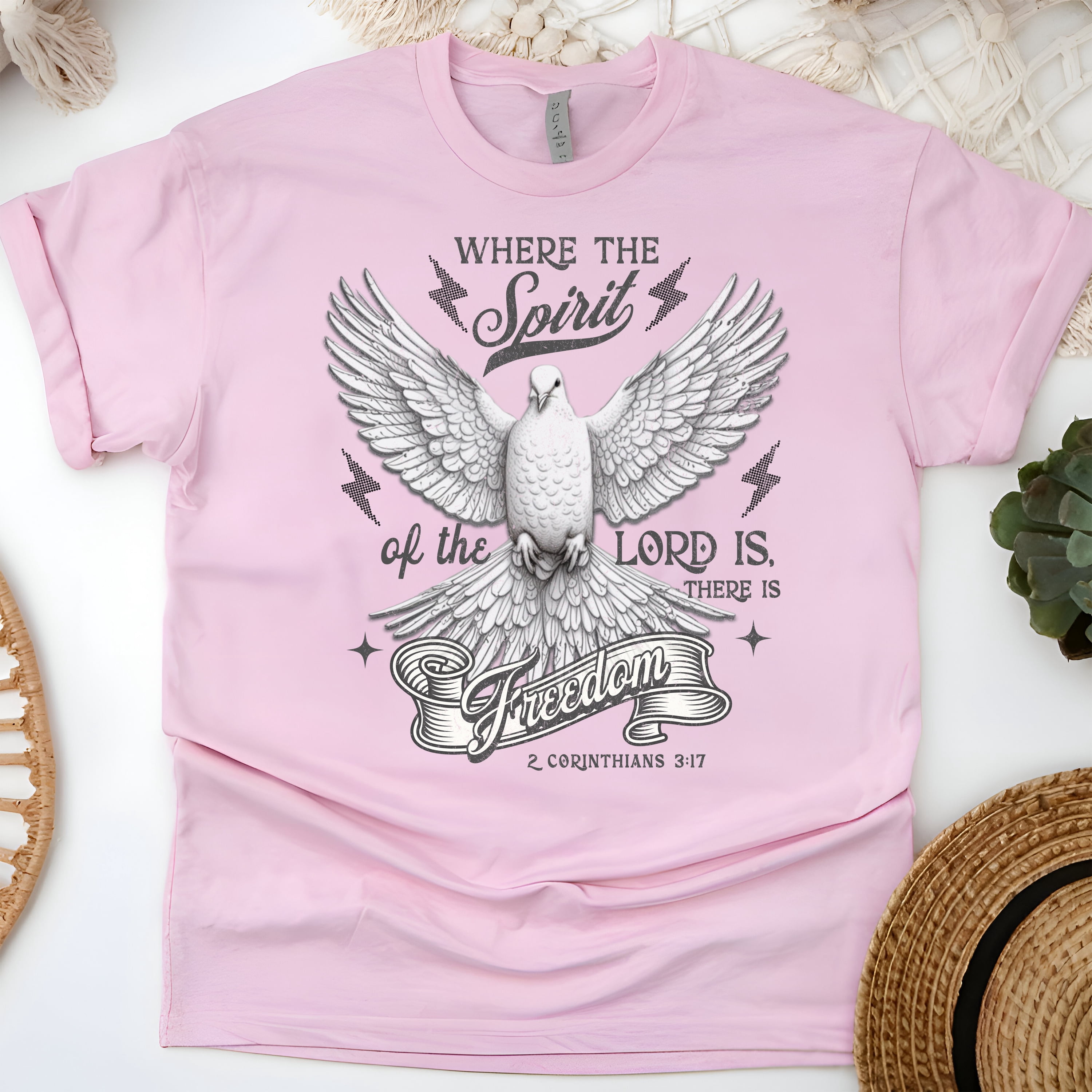 Christian Graphic T-Shirt – Where the Spirit of the Lord Is There Is ...