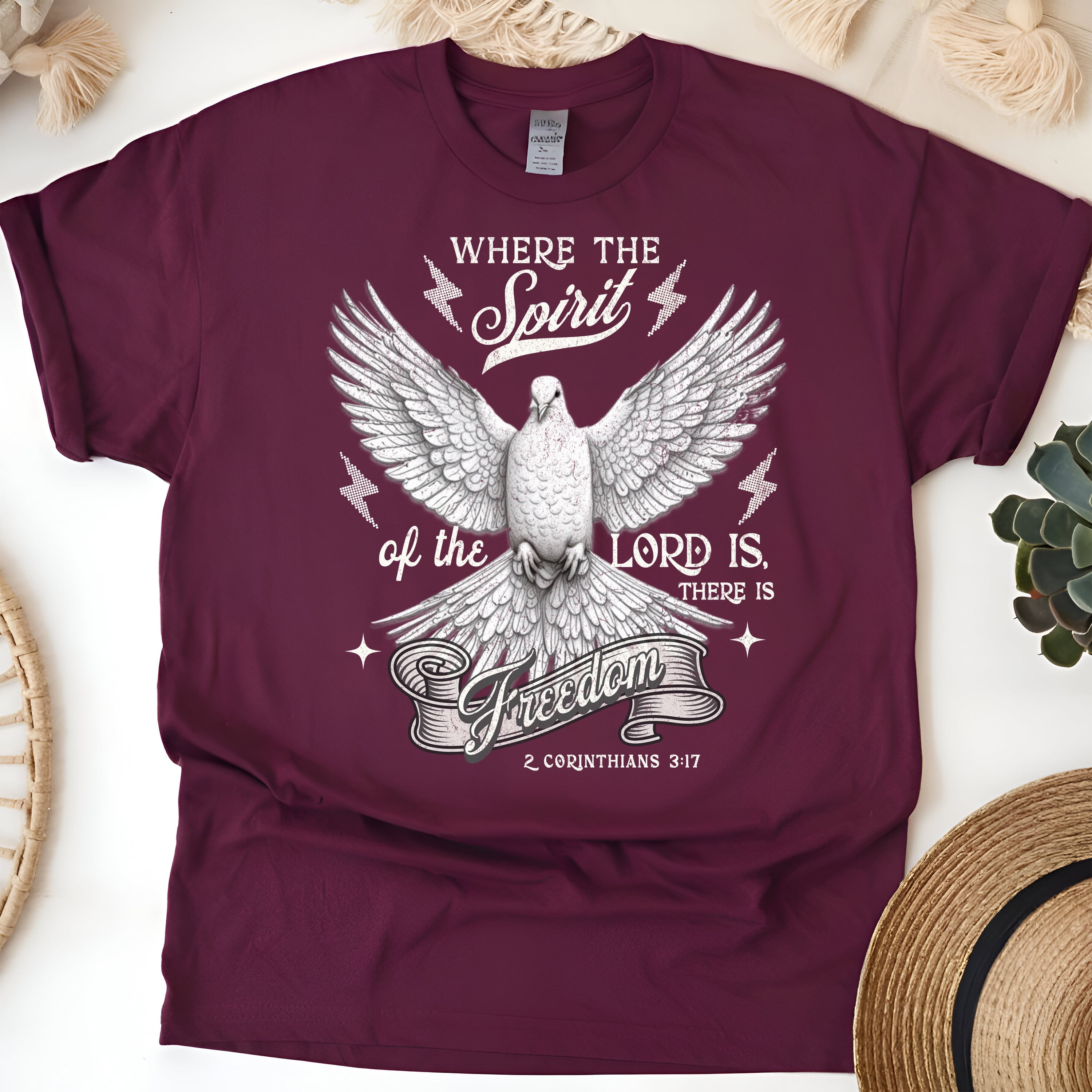 Christian Graphic T-Shirt – Where the Spirit of the Lord Is There Is ...