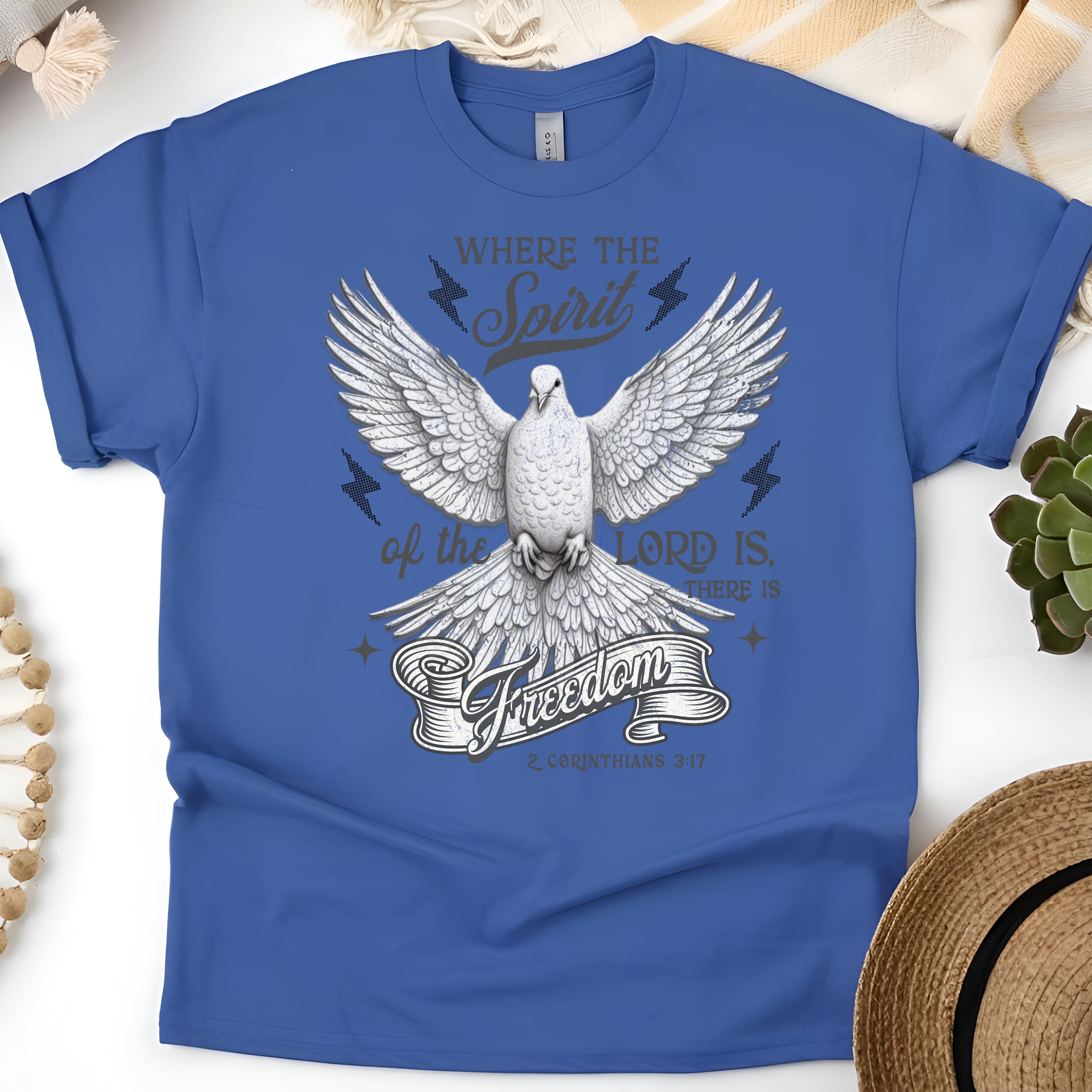 Christian Graphic T-Shirt – Where the Spirit of the Lord Is There Is ...