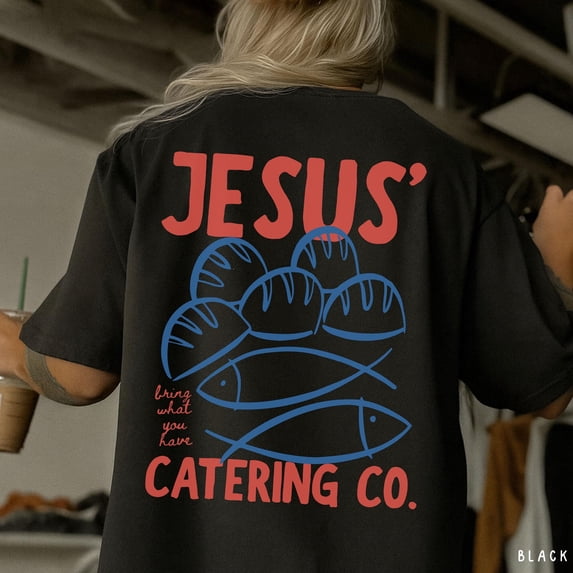 Christian Graphic TShirt Fishes and Loaves - Walmart.com