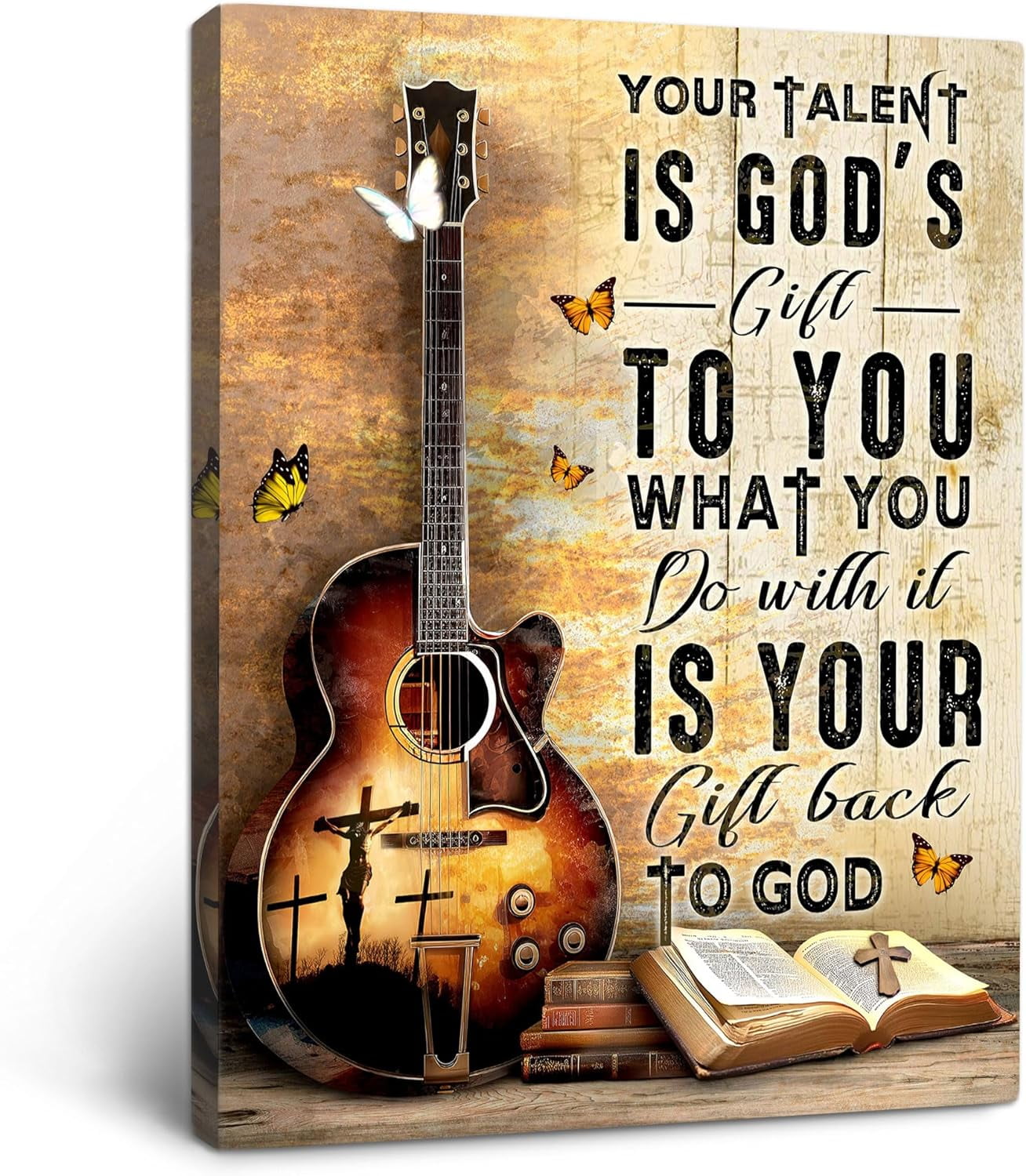 Christian Guitar Wall Art Inspirational Quotes Music Guitar Pictures ...