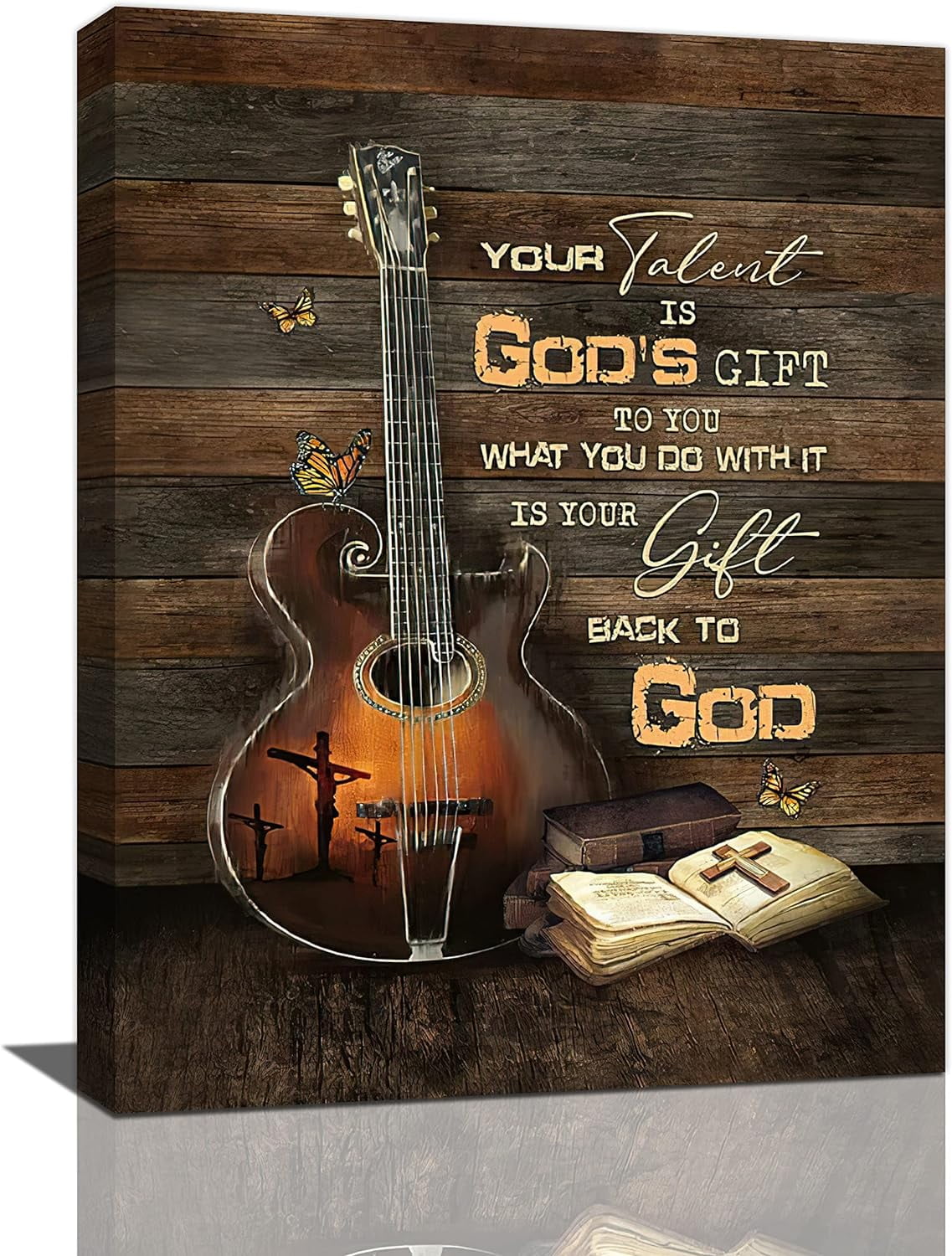 Christian Guitar Wall Art Rock Music Guitar Wall Decor Musical Pictures ...