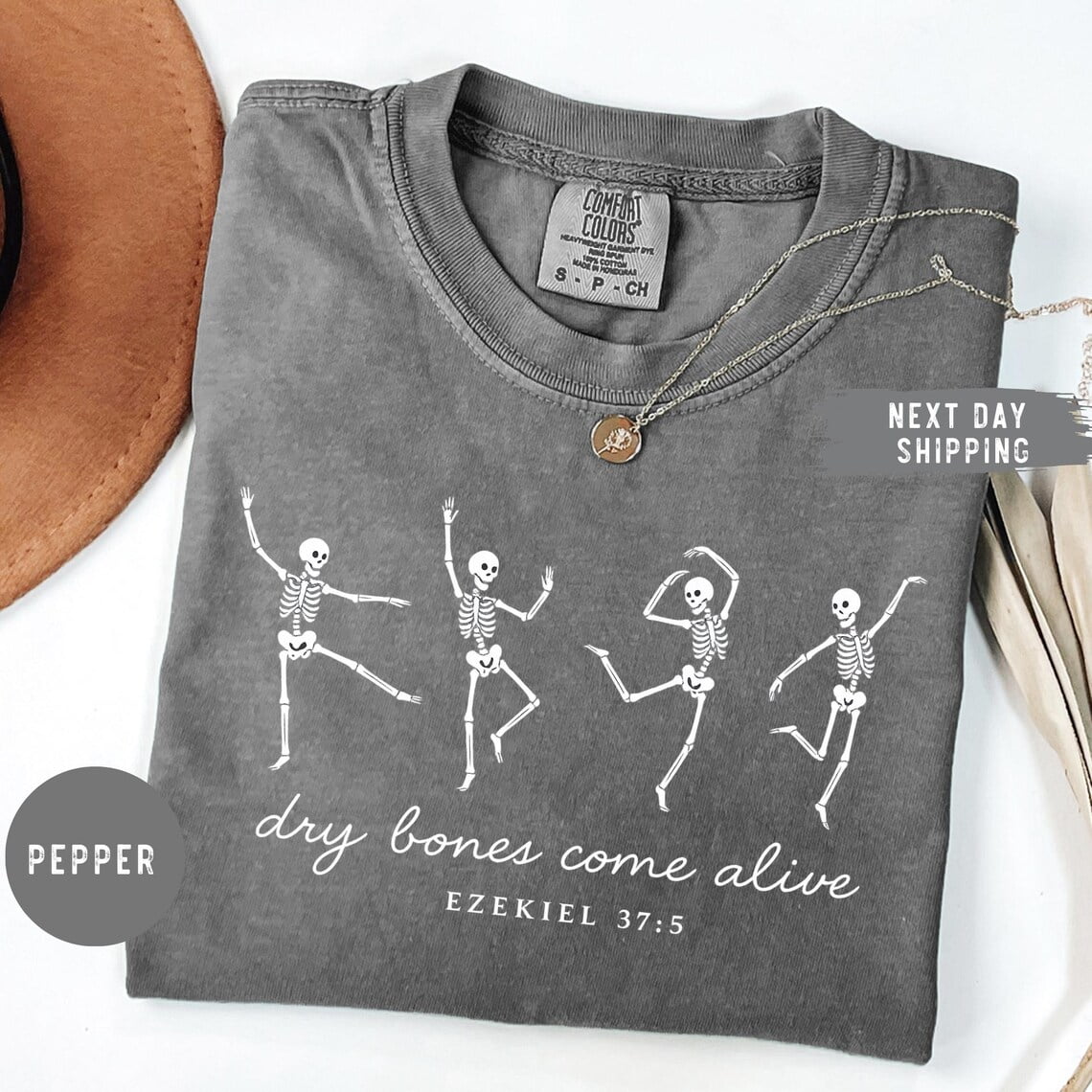 Christian Halloween Shirt, Dancing Skeleton Dry Bones Come Alive, Fall ...