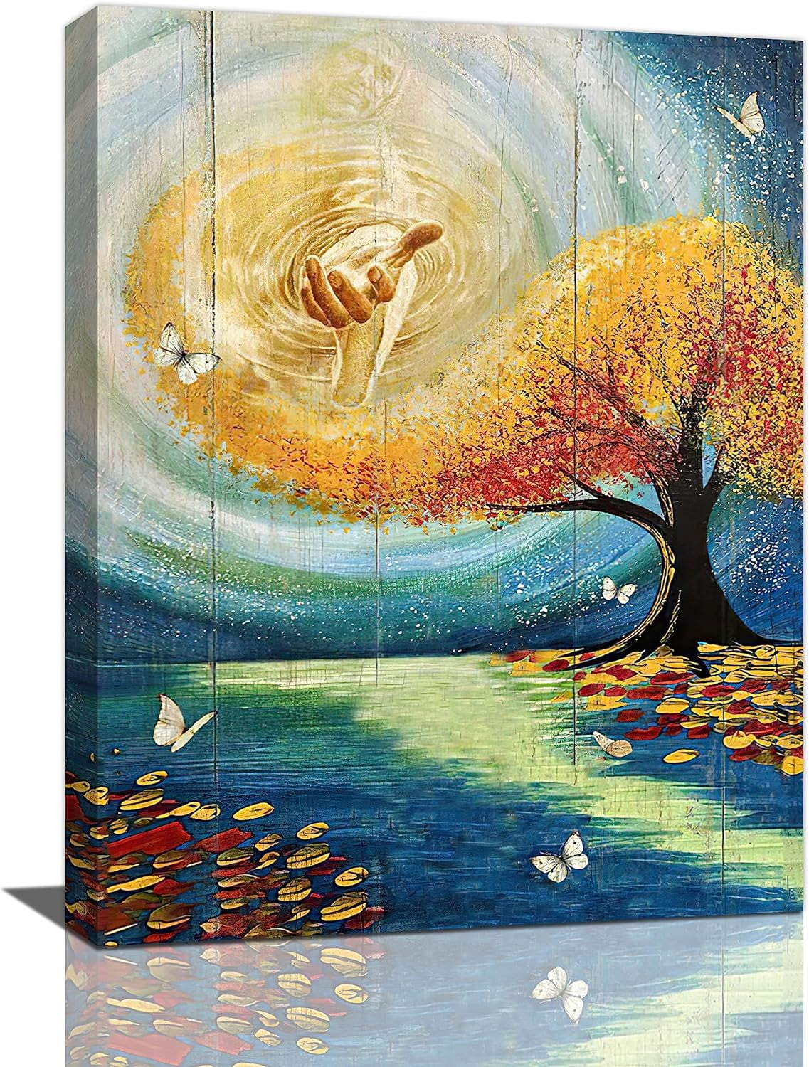 Christian Hand of God Tree Decor Wall Art Rustic Classic Christ ...