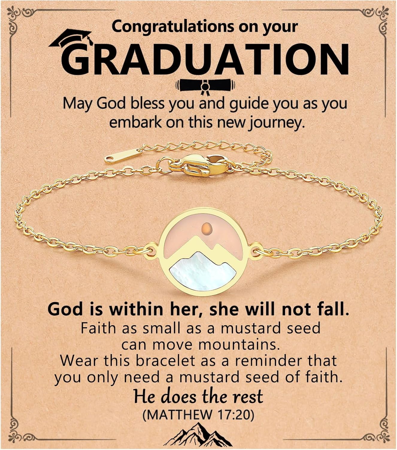 Christian Happy Graduation Gifts-Mustard Seed Bracelet Religious ...