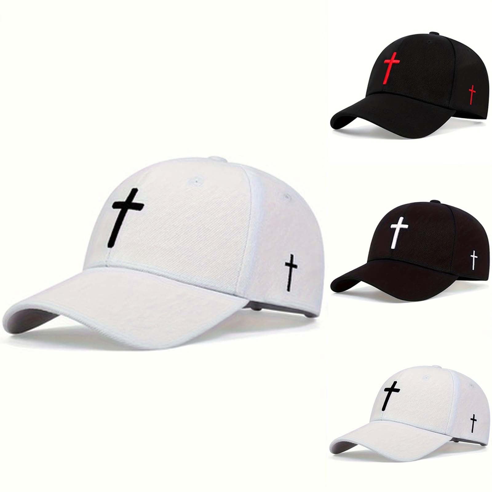 Christian Hats for Men Women Jesus Cross Print Baseball Cap Faith ...