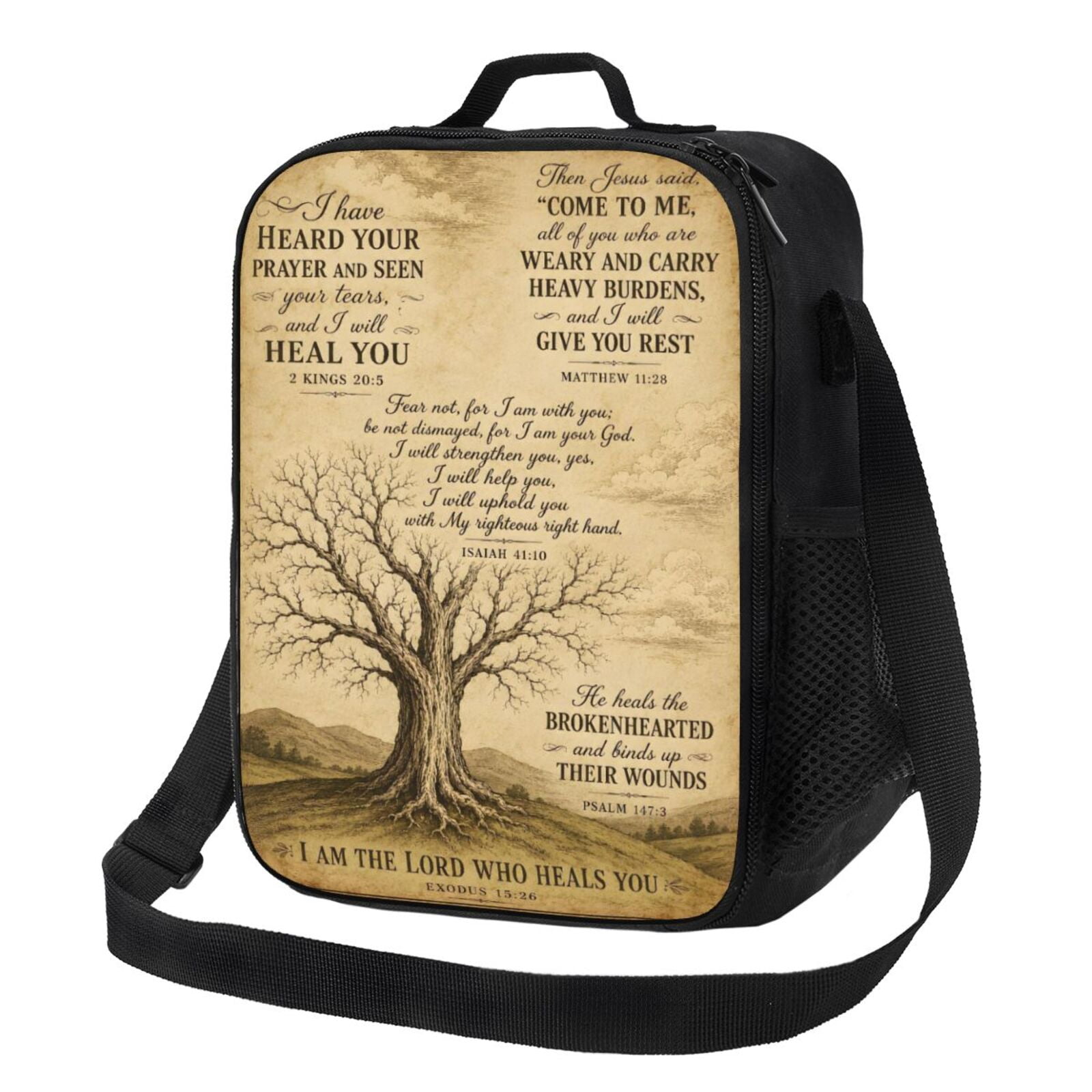 Christian Healing Prayer Lunch Bag Insulated Thermal Lunch Box with ...