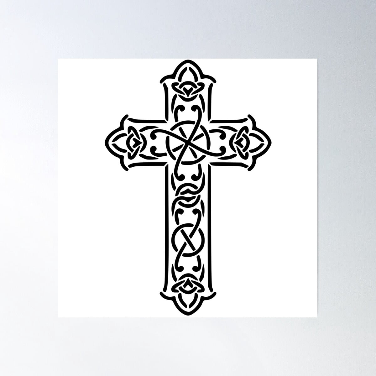 Christian Holy Cross Poster Wall Art, Modern Wall Decor For Living Room ...