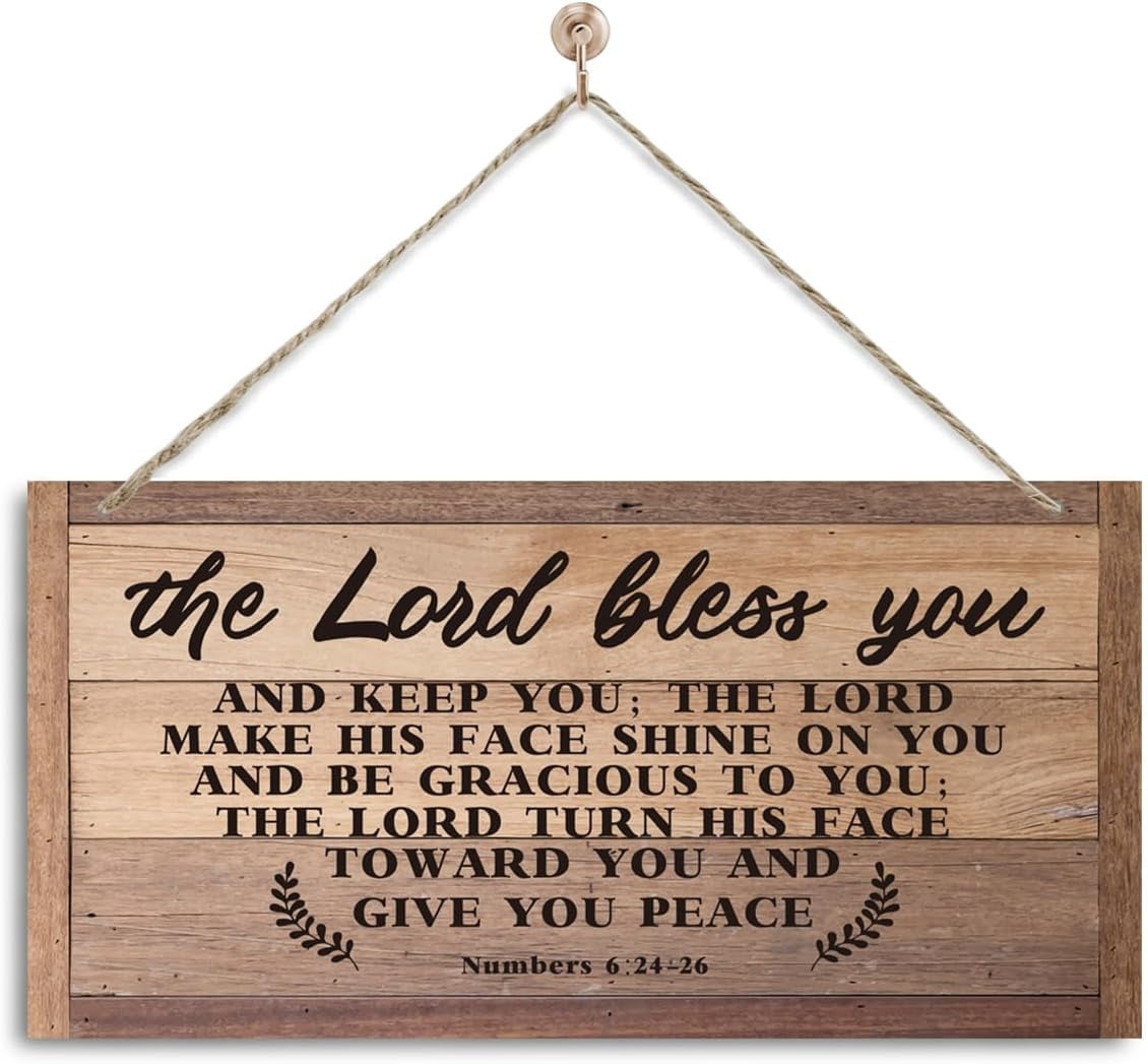 Christian Home Decor, Decorative Wall Plaque, Rustic Door Sign With ...