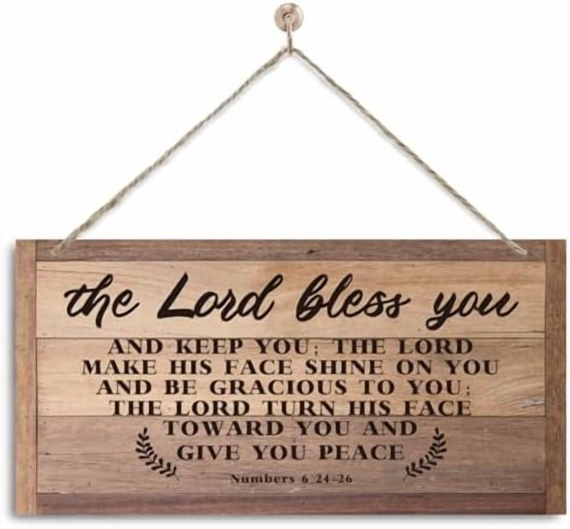 Christian Home Decor, Decorative Wall Plaque, Rustic Door Sign with ...