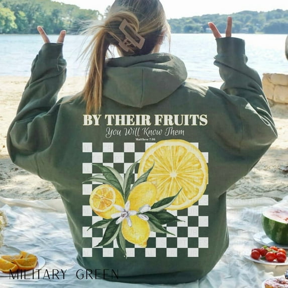 Christian Hoodie, Hoodie with Words on Back, Fruit Bible Verse Hoodie ...