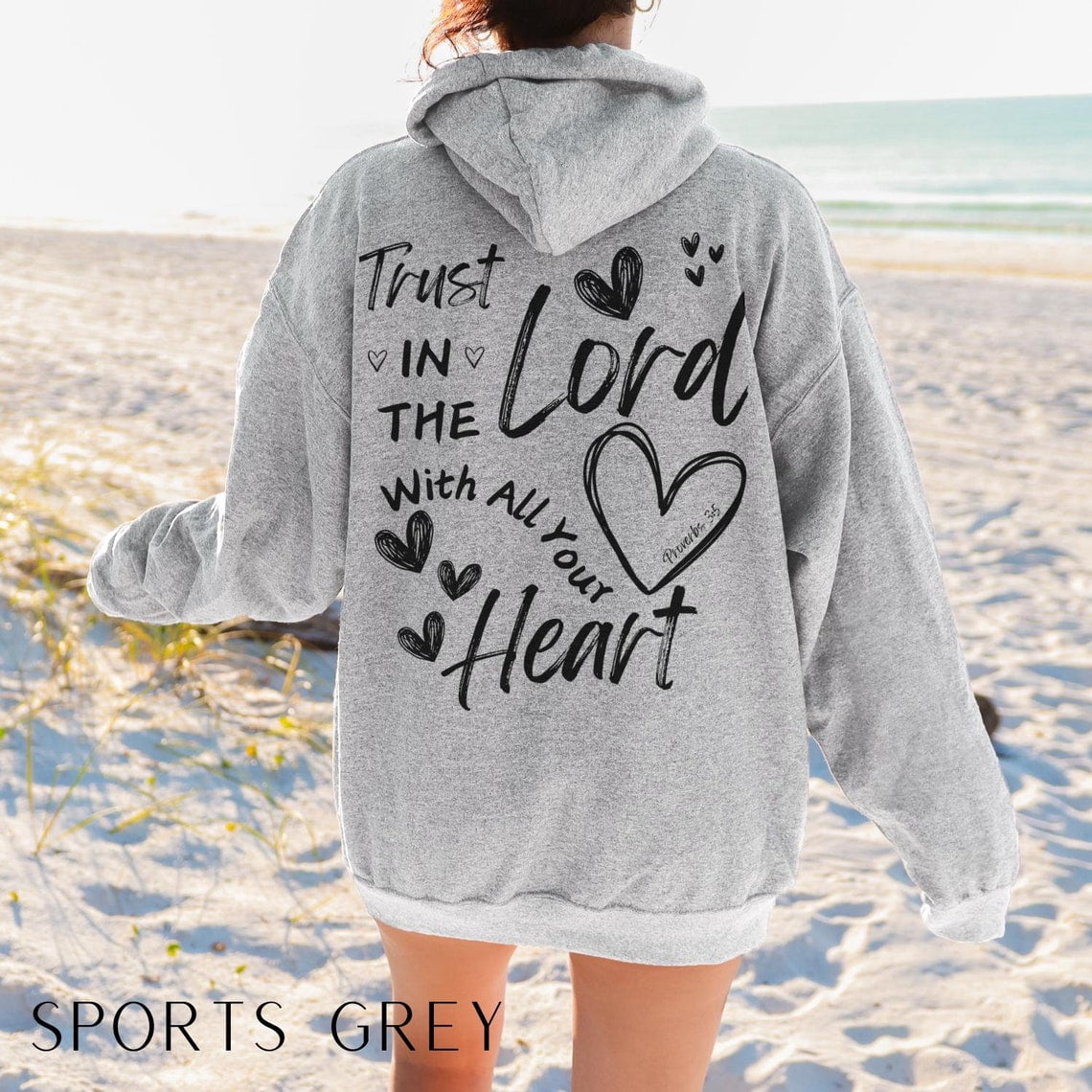 Christian Hoodie, Womens Christian Hoodie, Words on Back Hoodie, Bible ...