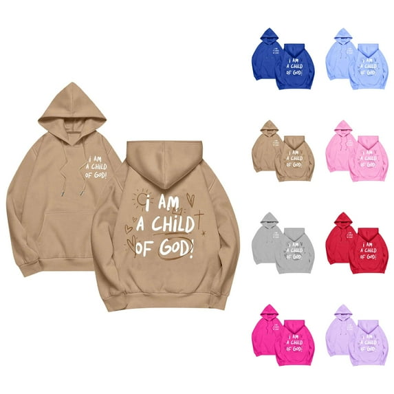 Christian Hoodie for Women 2026 Fall Winter Long Sleeve Bible Verse ...