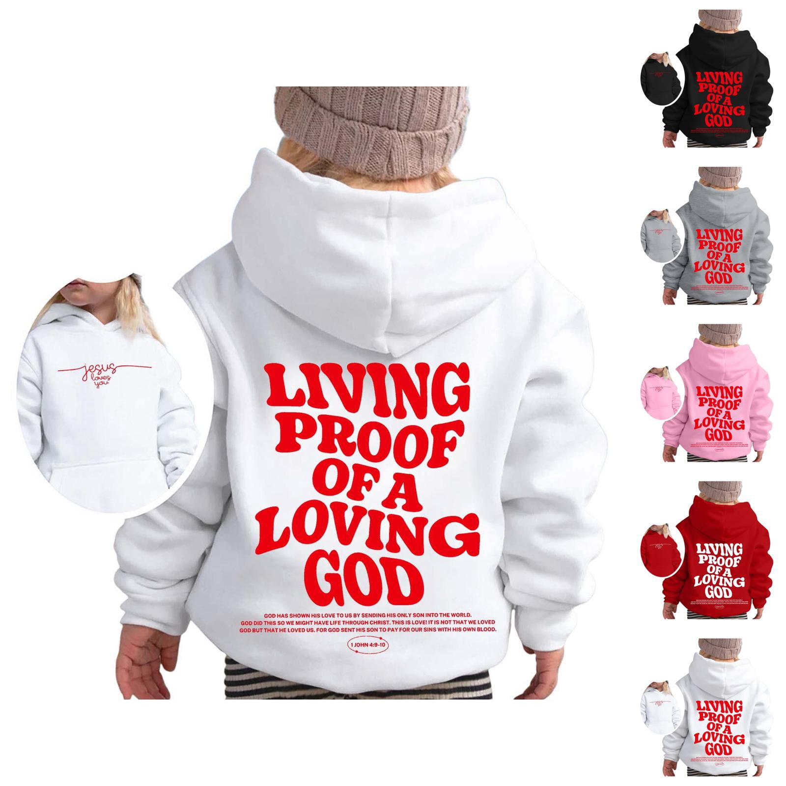 Christian Hoodies for Girl 2025 Long Sleeve Jesus Bible Verse Graphic ...
