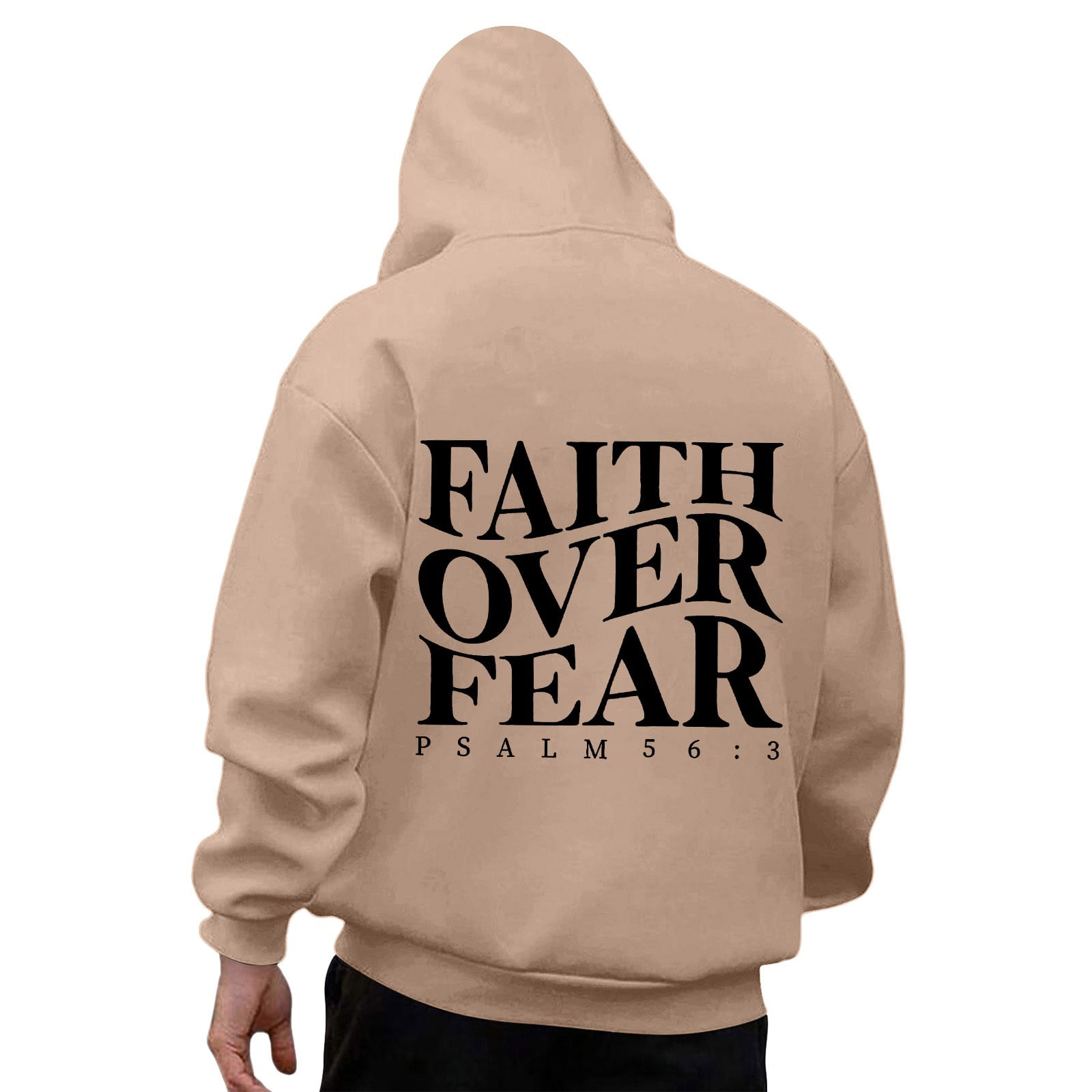 Christian Hoodies for Men Religious Sayings Print Hooded Sweatshirt ...