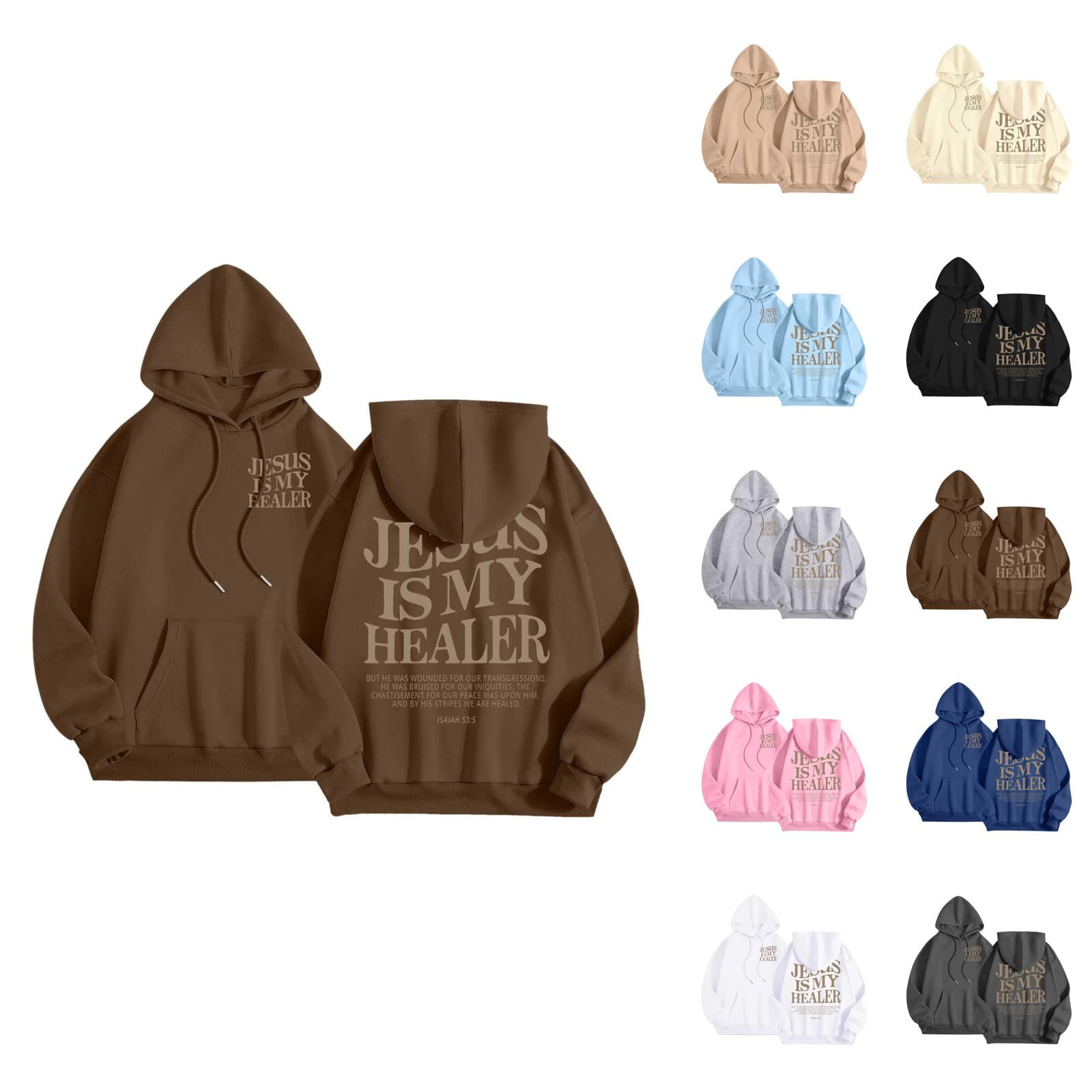 Christian Hoodies for Women 2025 Jesus Is My Healer Christian Hoodie ...