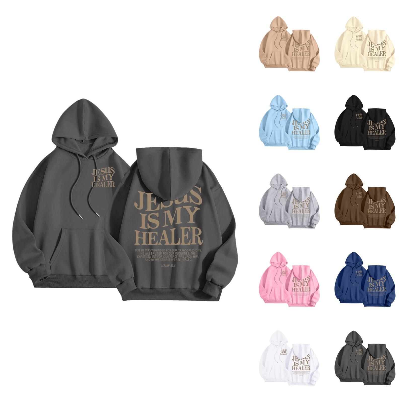 Christian Hoodies for Women 2025 Jesus Is My Healer Christian Hoodie ...