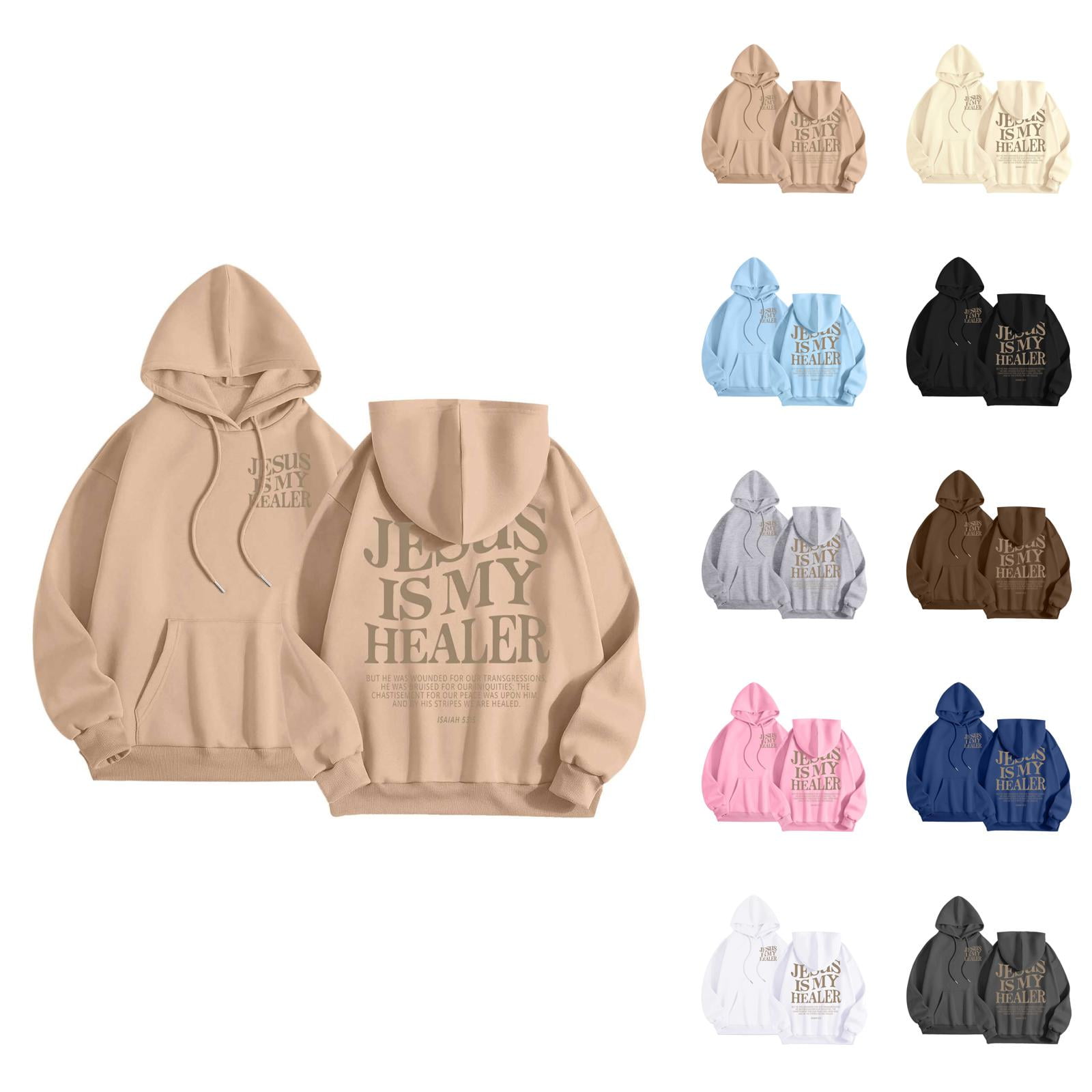 Christian Hoodies for Women 2025 Jesus Is My Healer Christian Hoodie ...