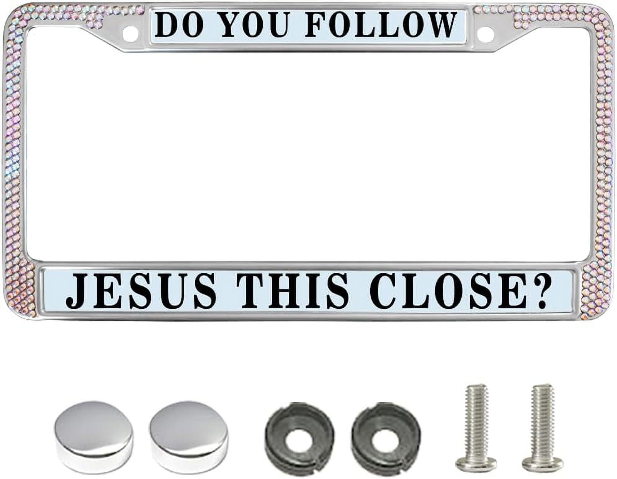Christian Humor Diamond License Plate Frame for Women God is Love ...