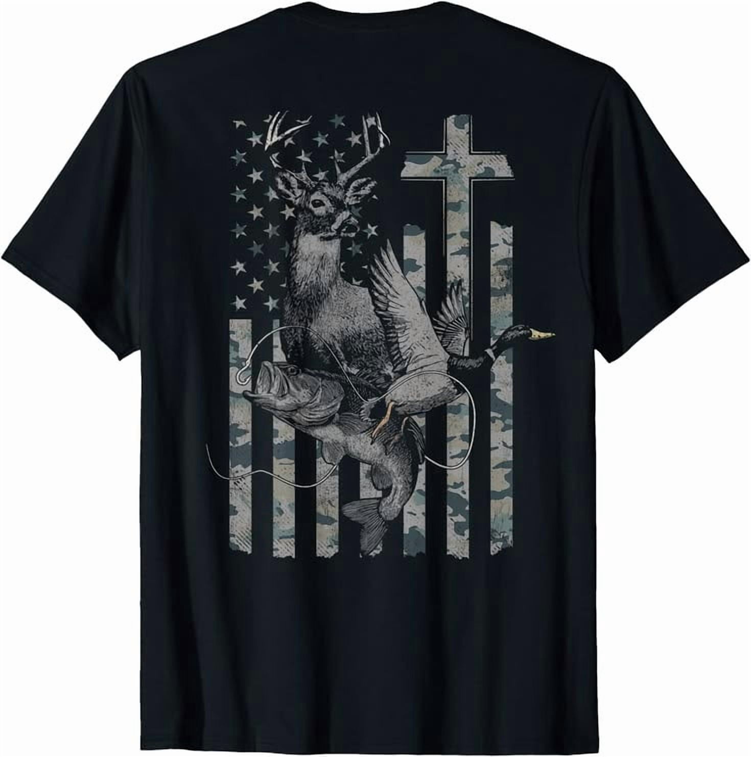 Christian Hunting and Fishing Camo (Design on Back) T-Shirt - Walmart.com