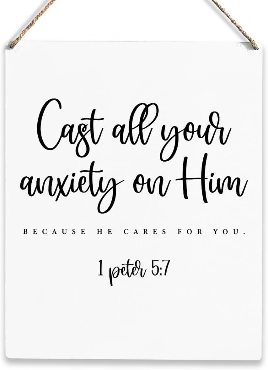 Christian Inspirational Quotes Wall Art Motivation Rustic Religious ...