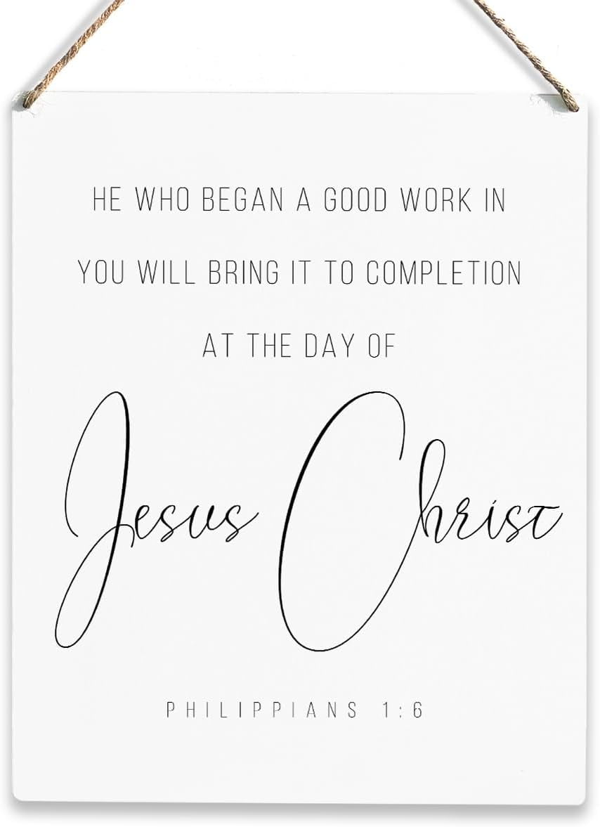 Christian Inspirational Quotes Wall Decor Motivation Rustic Religious ...