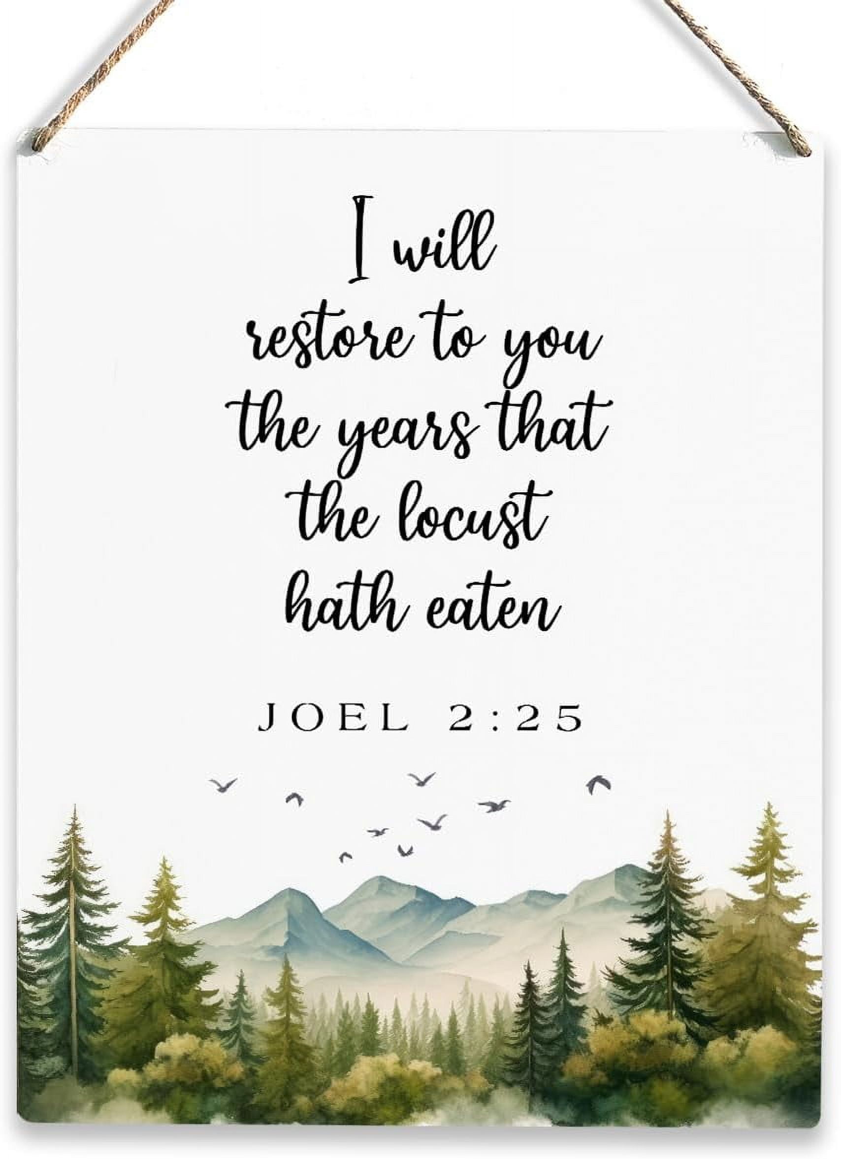 Christian Inspirational Quotes Wall Decor Motivation Rustic Religious ...