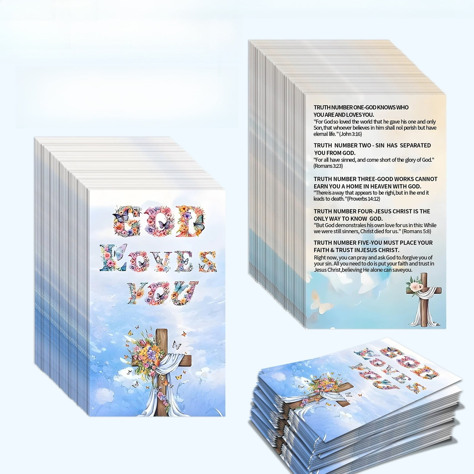 Christian Inspirational Scripture Cards, 3.5×2.1in Pocket Faith Cards ...