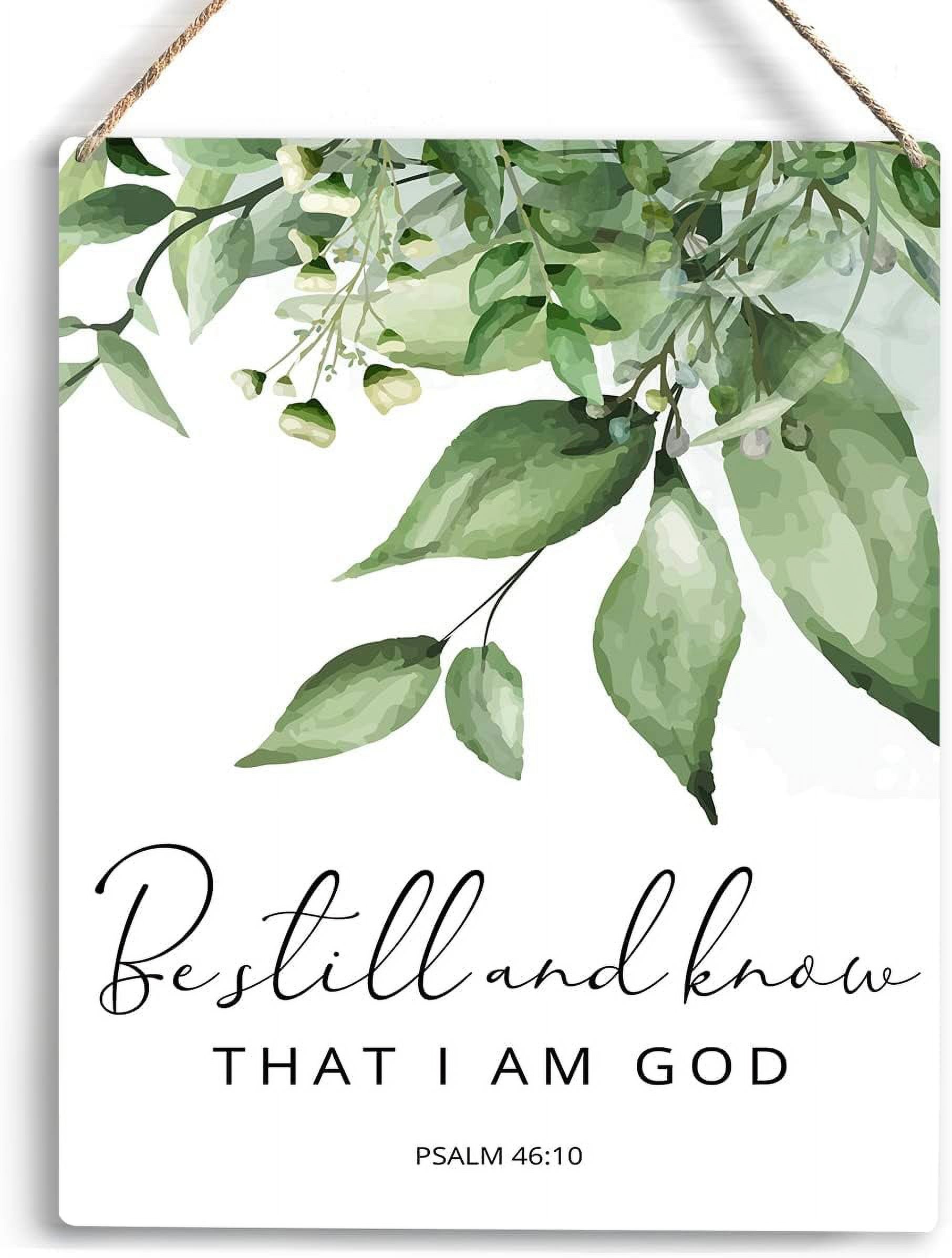 Christian Inspirational Wall Art Be Still And Know That I Am God Wooden ...
