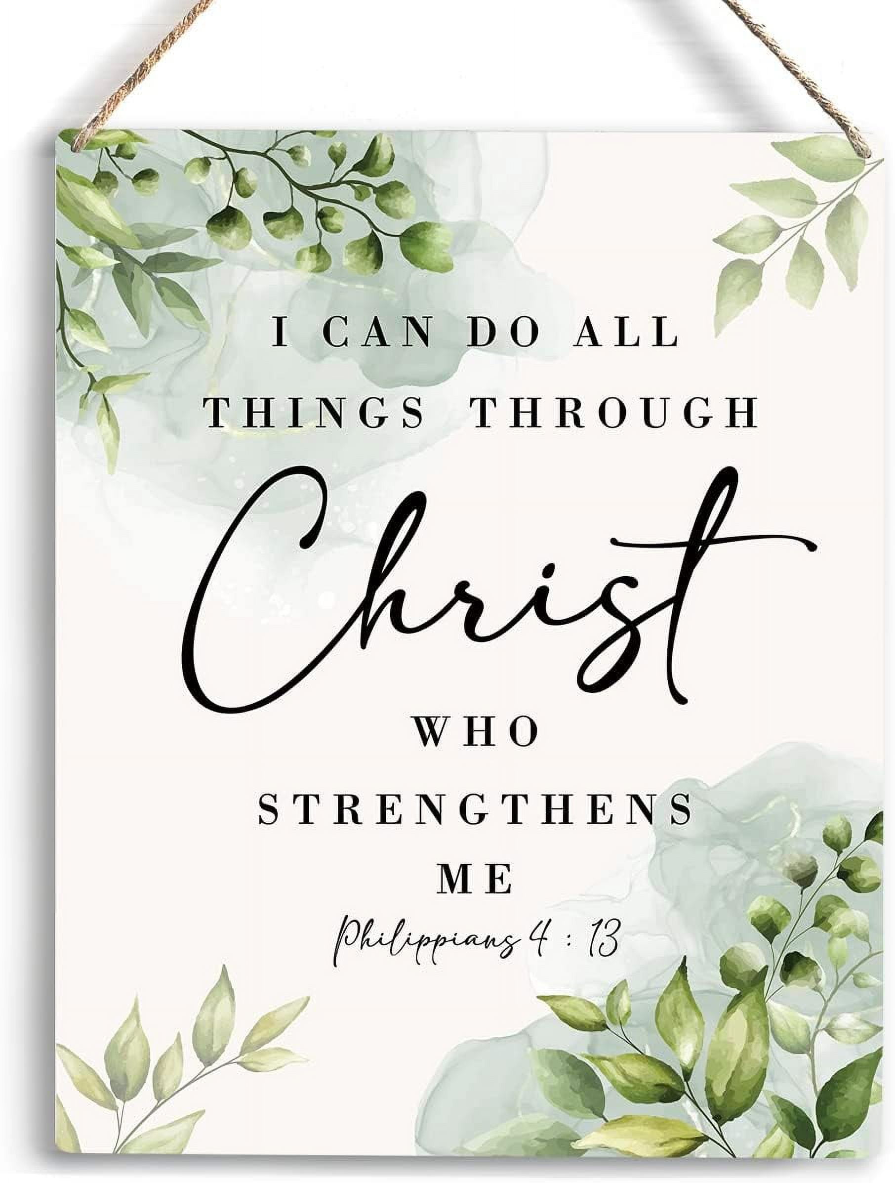 Christian Inspirational Wall Art I Can Do All Things Through Christ ...