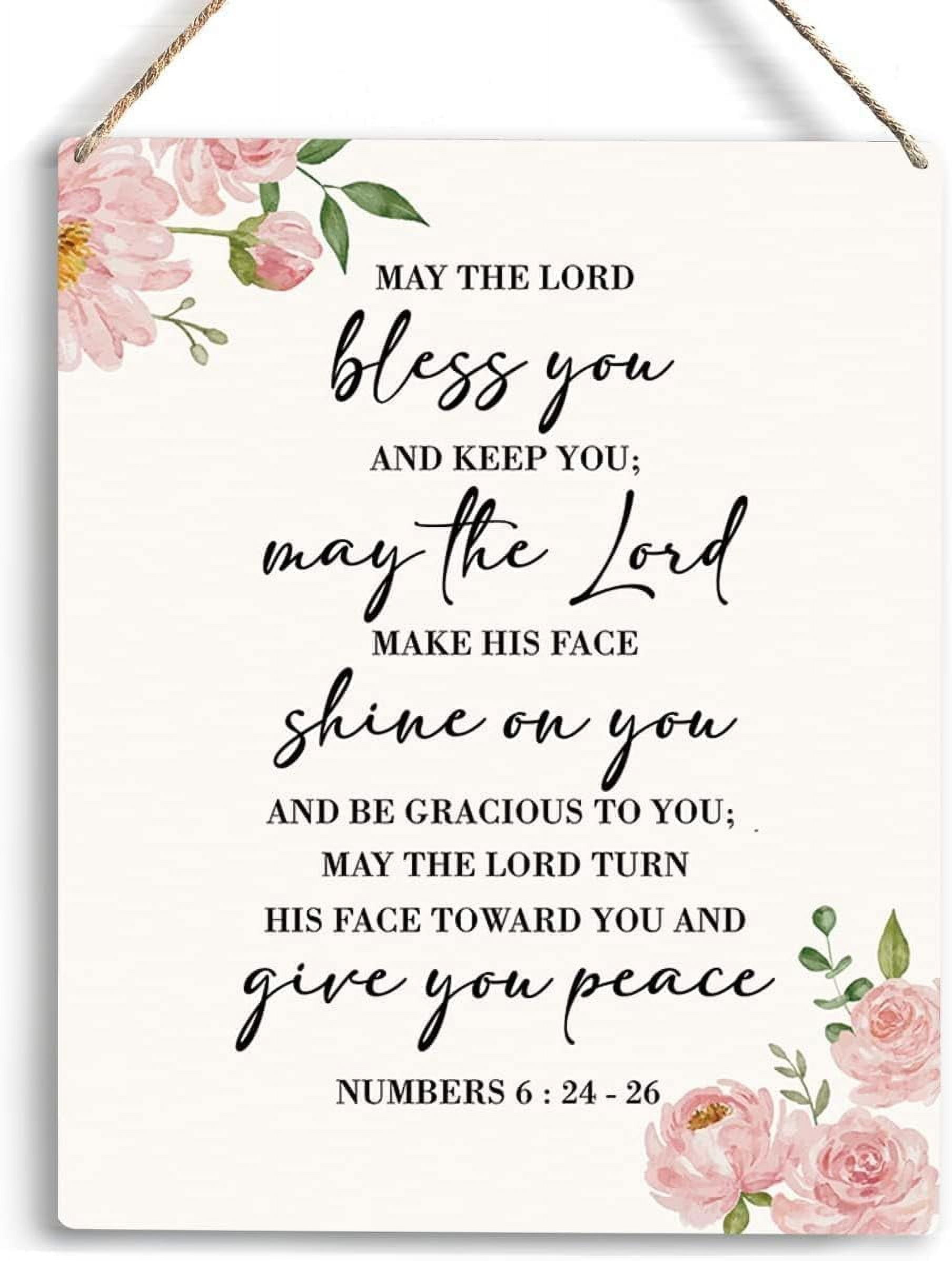 Christian Inspirational Wall Art May The Lord Bless You And Keep You ...