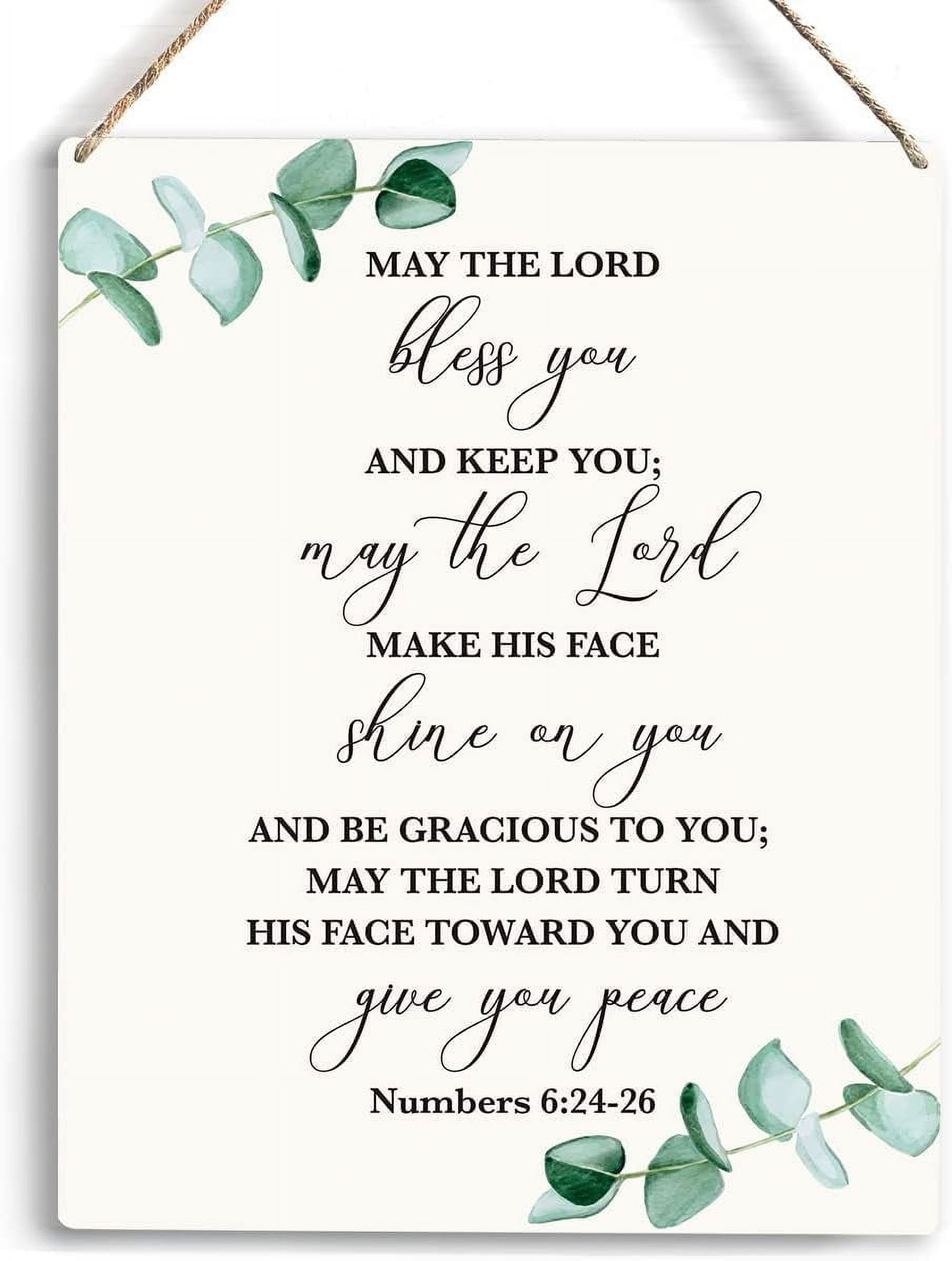 Christian Inspirational Wall Art May The Lord Bless You And Keep You ...