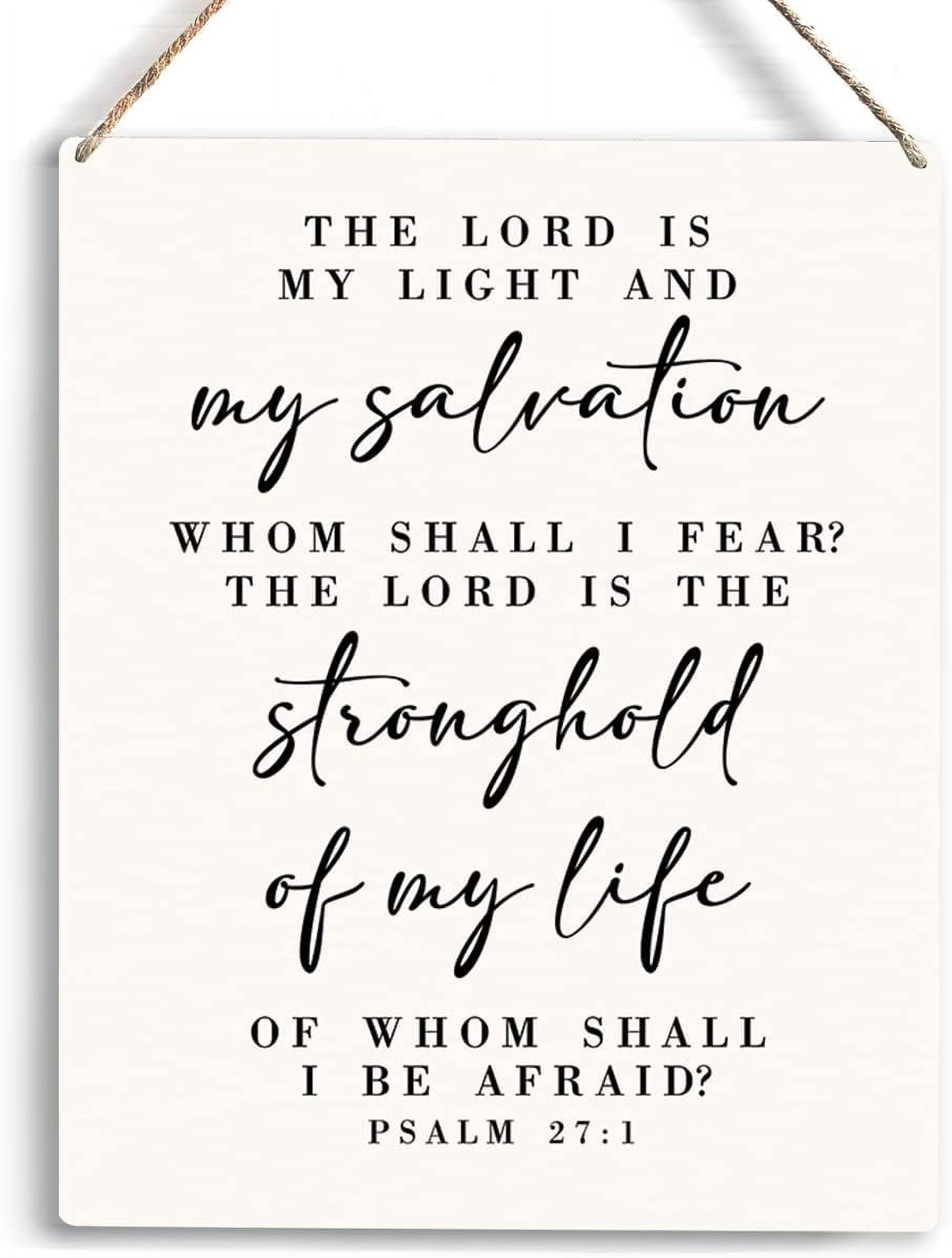 Christian Inspirational Wall Art The Lord Is My Light And My Salvation ...