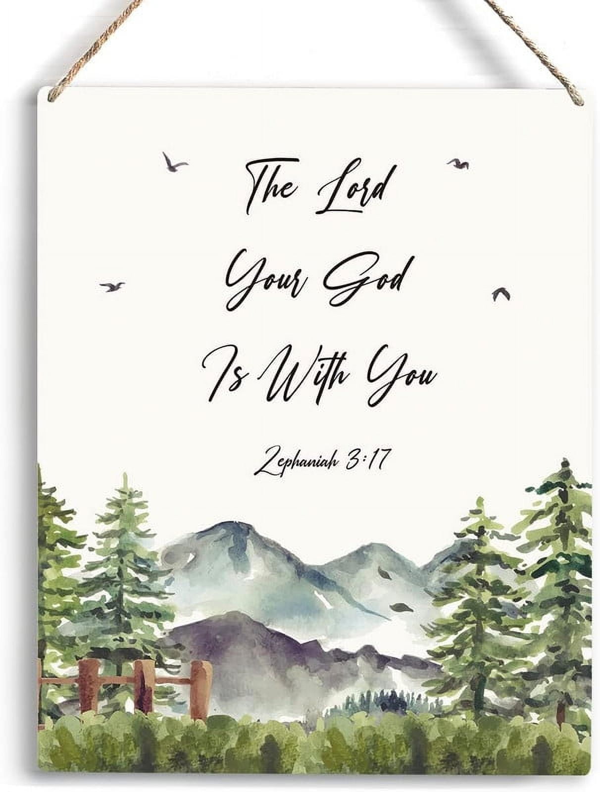 Christian Inspirational Wall Art The Lord Your God Is With You Wall ...