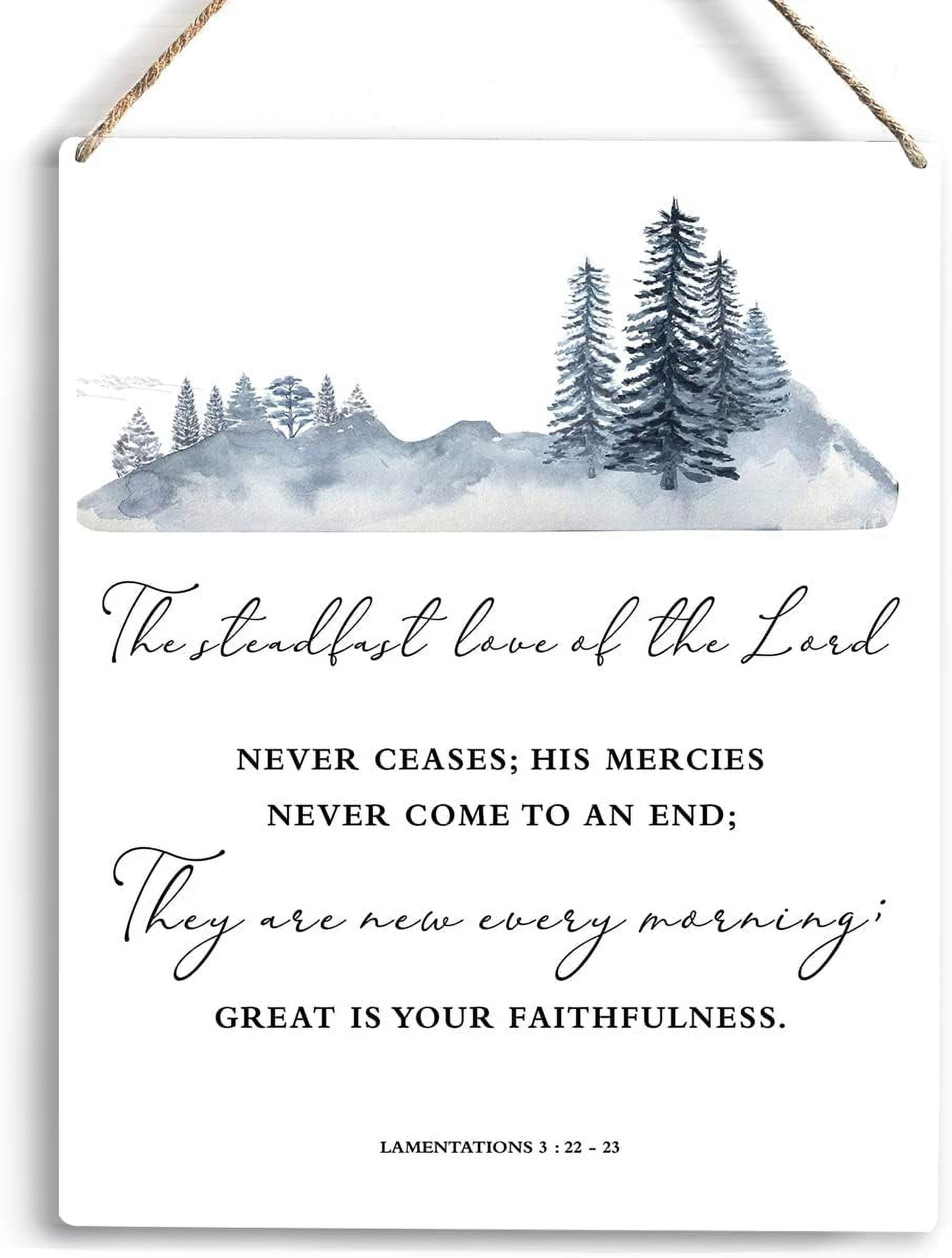 Christian Inspirational Wall Decor Lamentations 322-23 Great Is Your ...